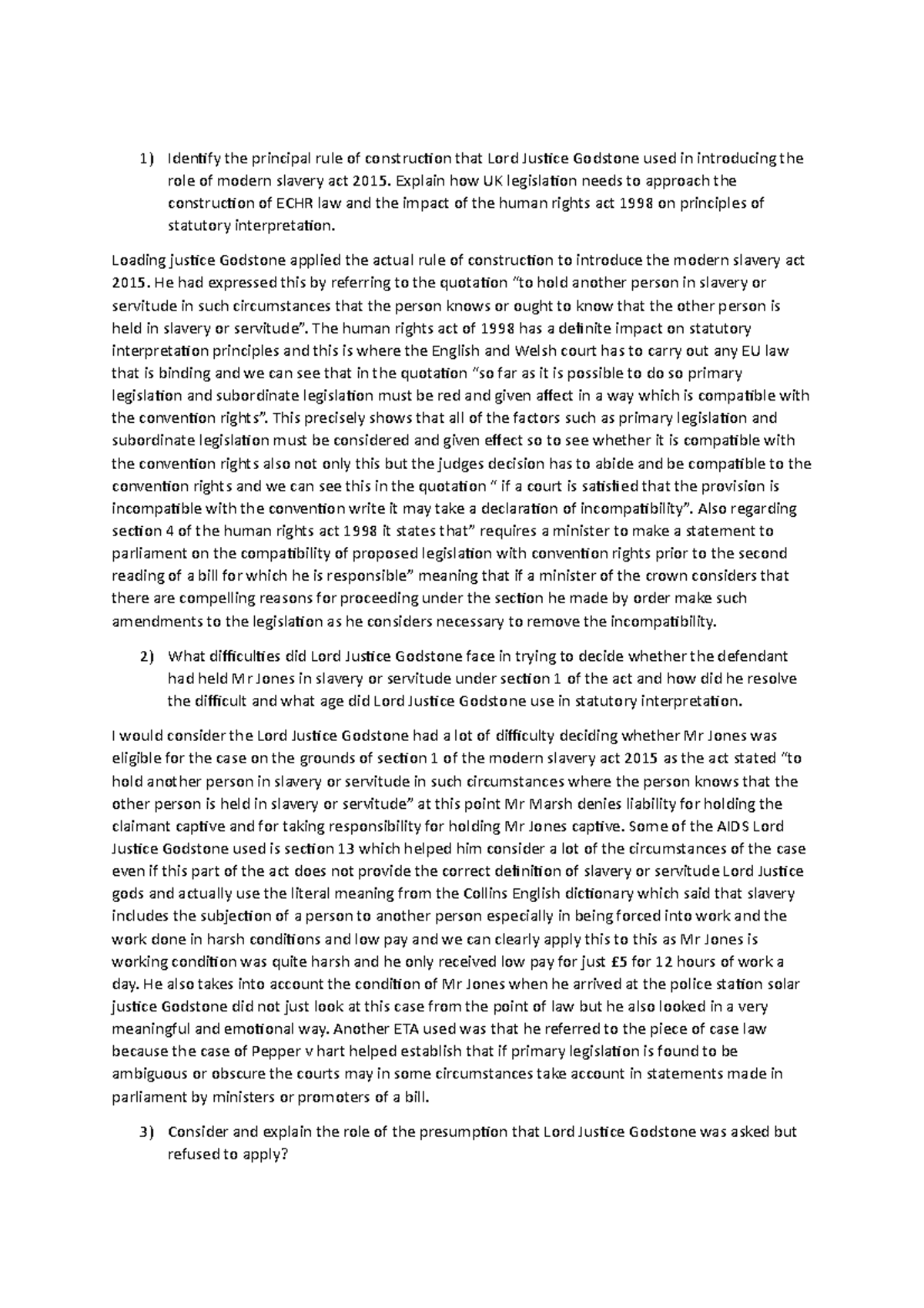 Document - notes - Identify the principal rule of construction that ...