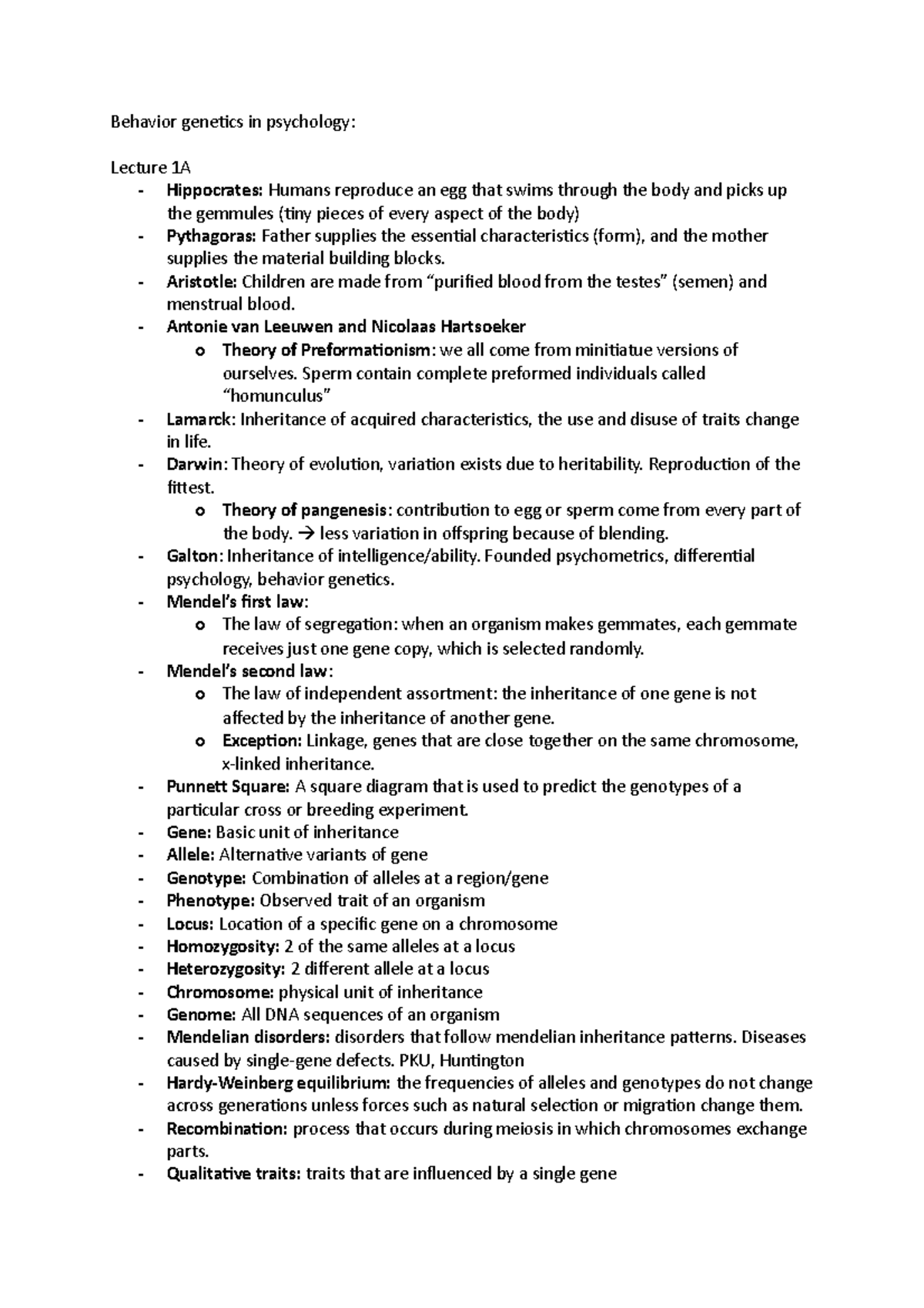 Behavior genetics in psychology begrippen - Behavior genetics in ...
