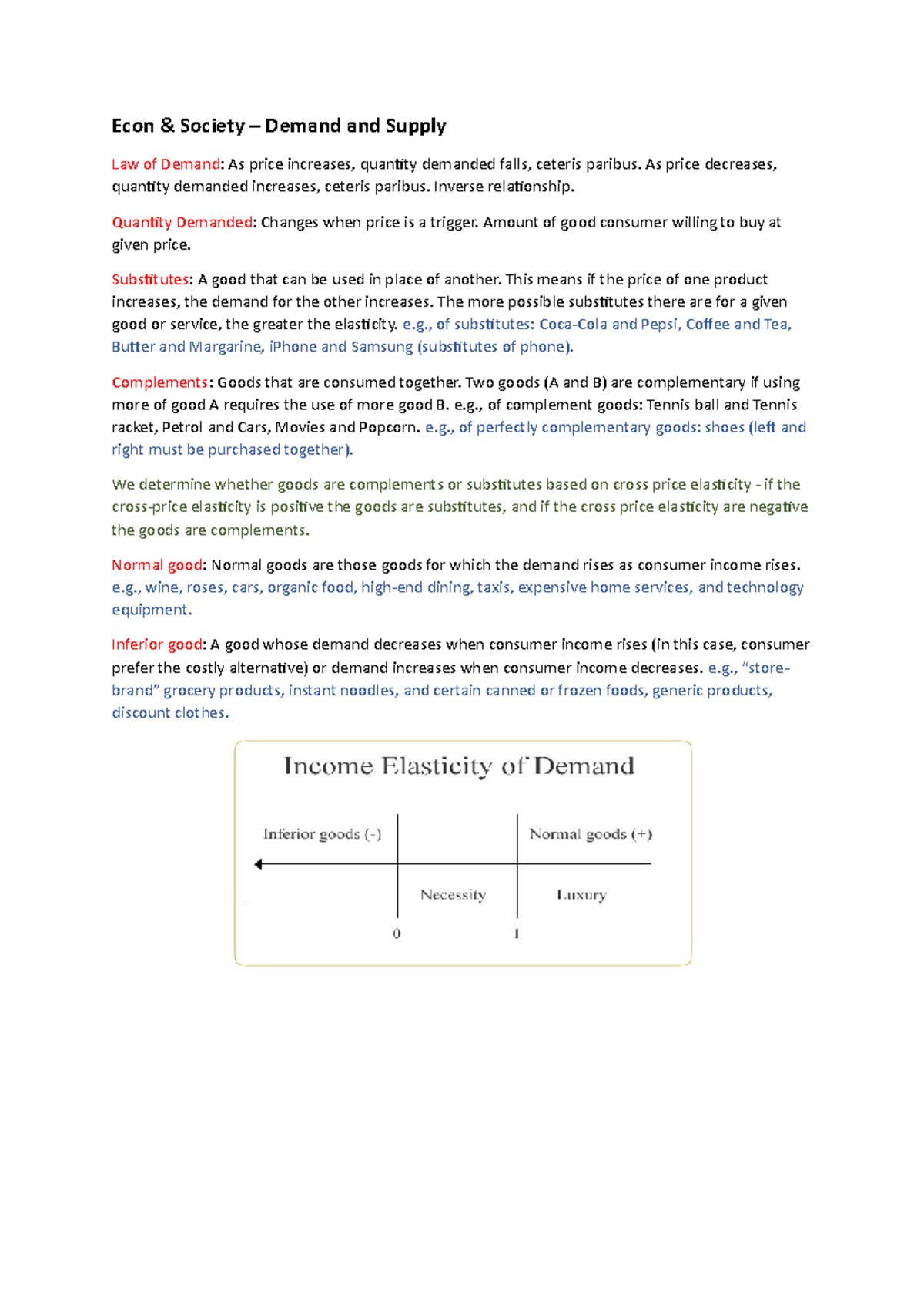 Demand and Supply notes for Revision - EE0040 - NTU - Studocu