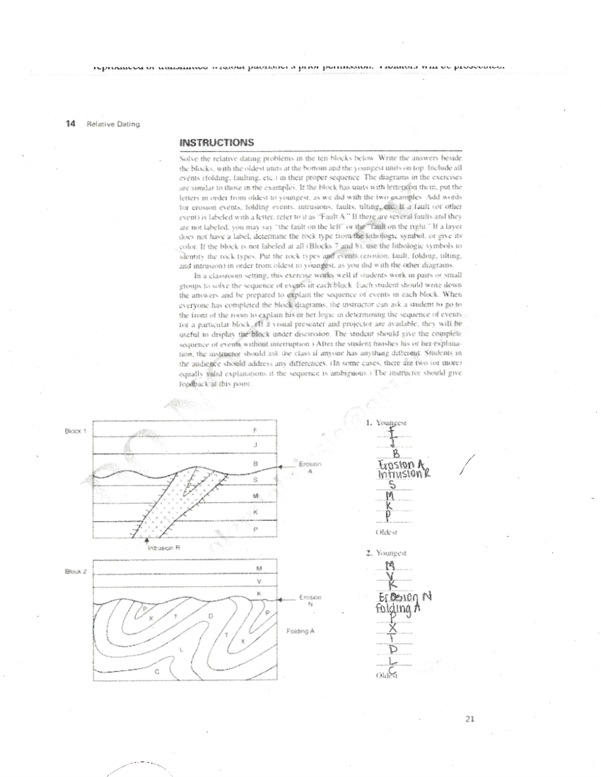 Relative Dating Lab - Lab Assignment - GEOL-1404 - Studocu
