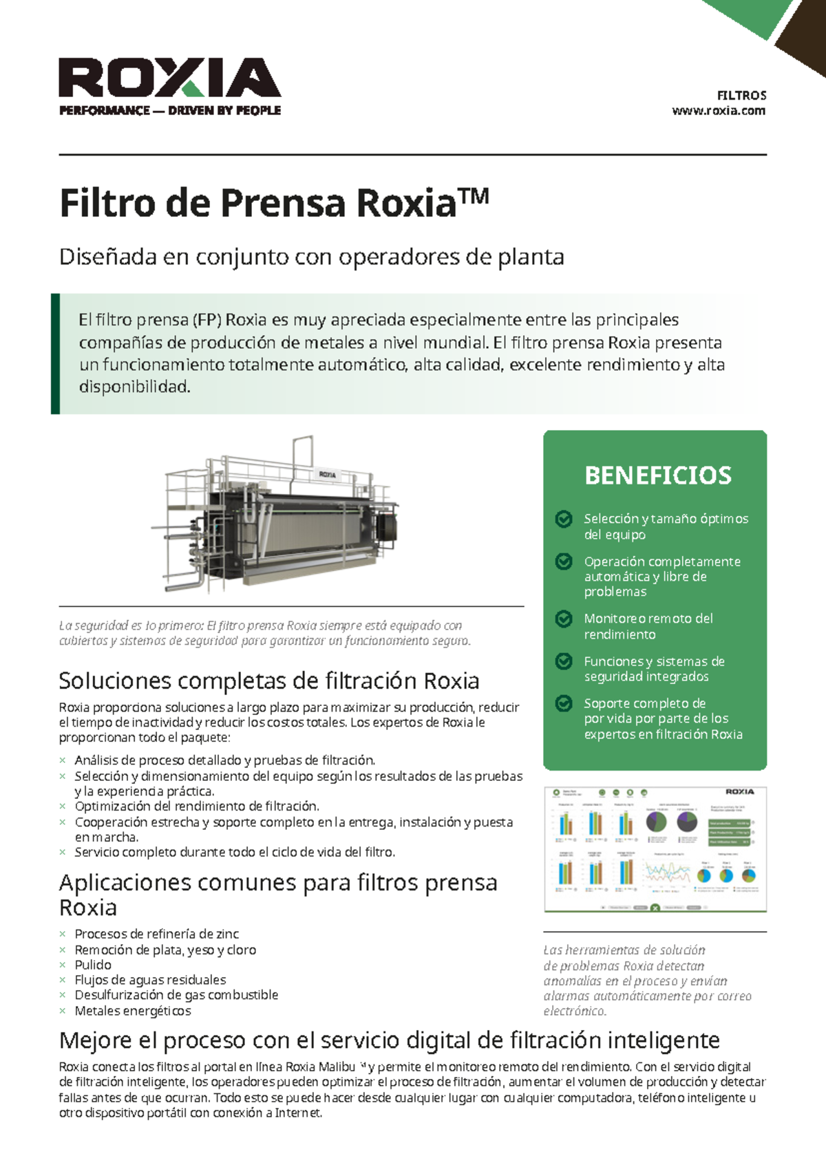 Filter Press Leaflet Roxia ES 1 - Filtro de Prensa Roxia TM Diseñada en ...