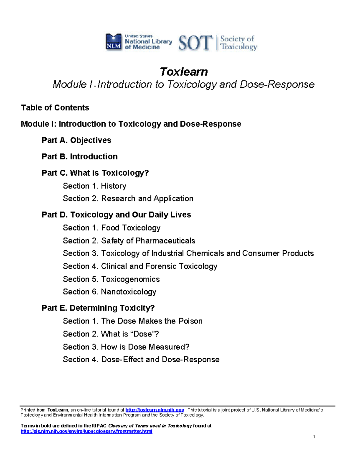 Intro to toxicology - Toxlearn Module I - Introduction to Toxicology ...