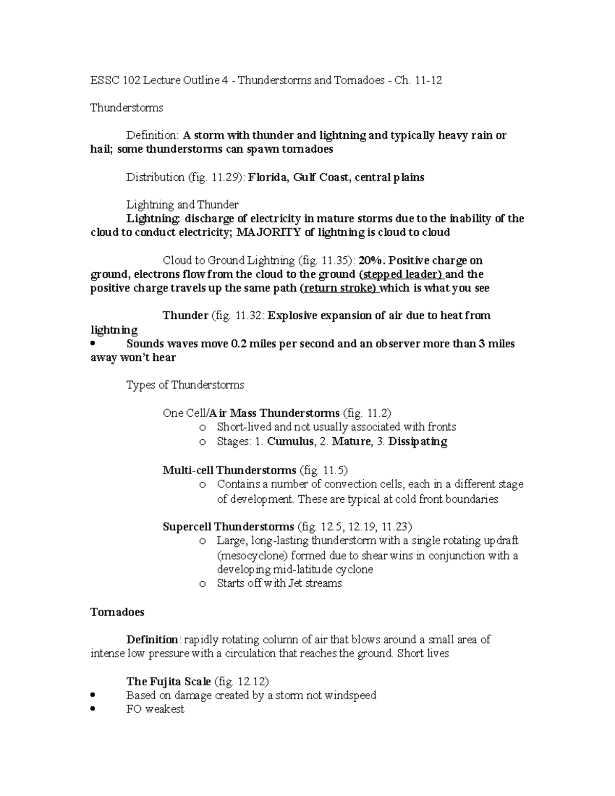 ESSC 101 Ch. 4 - Chapter 4 notes for Dr. Stephanie Welch ESSC 101 class ...