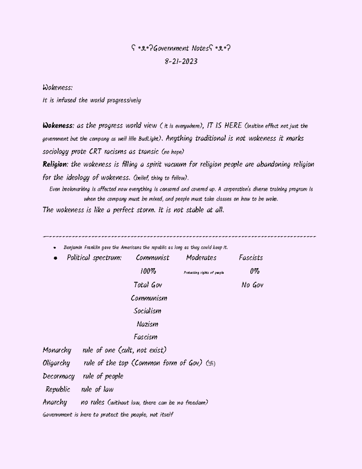 Goverment 8-21-2023 - I quick review on the history of the 1950 in the ...