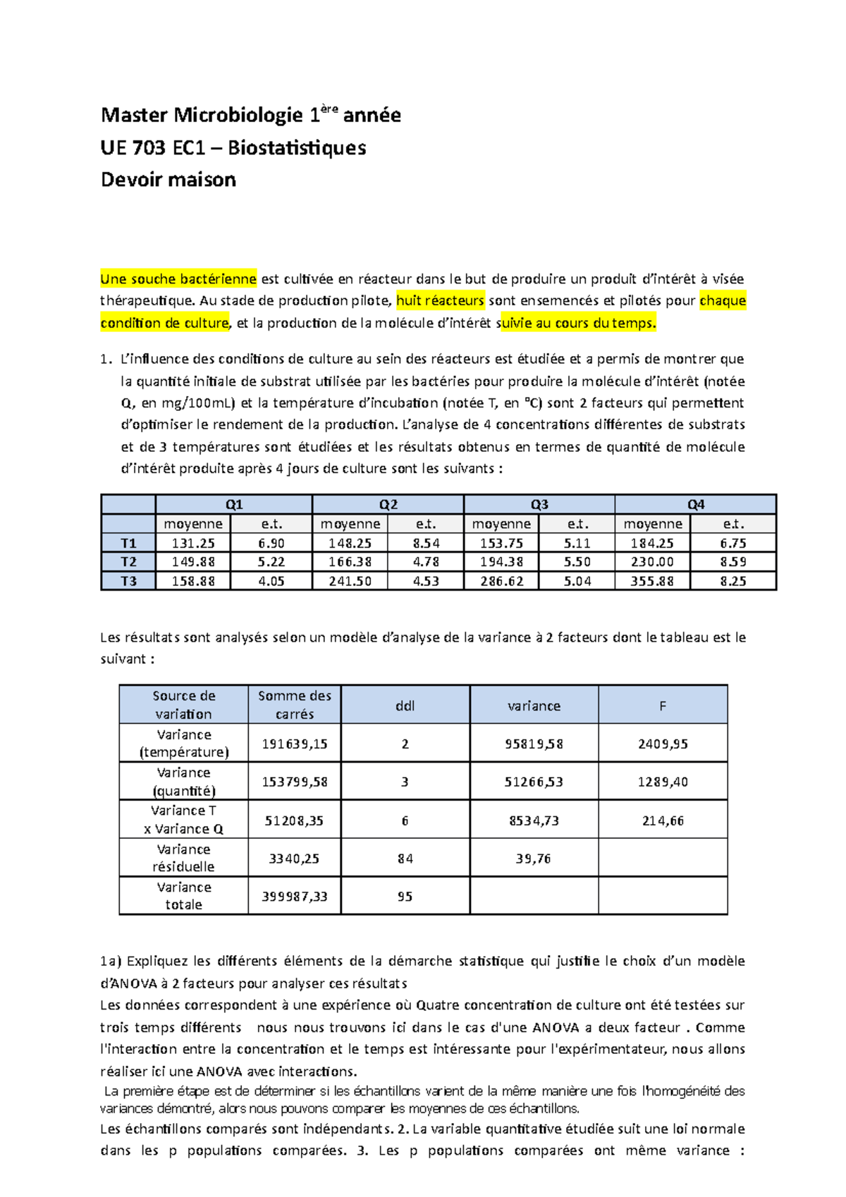 DM Master Microbiologie 1ère année 2021-2022 - Master Microbiologie ...