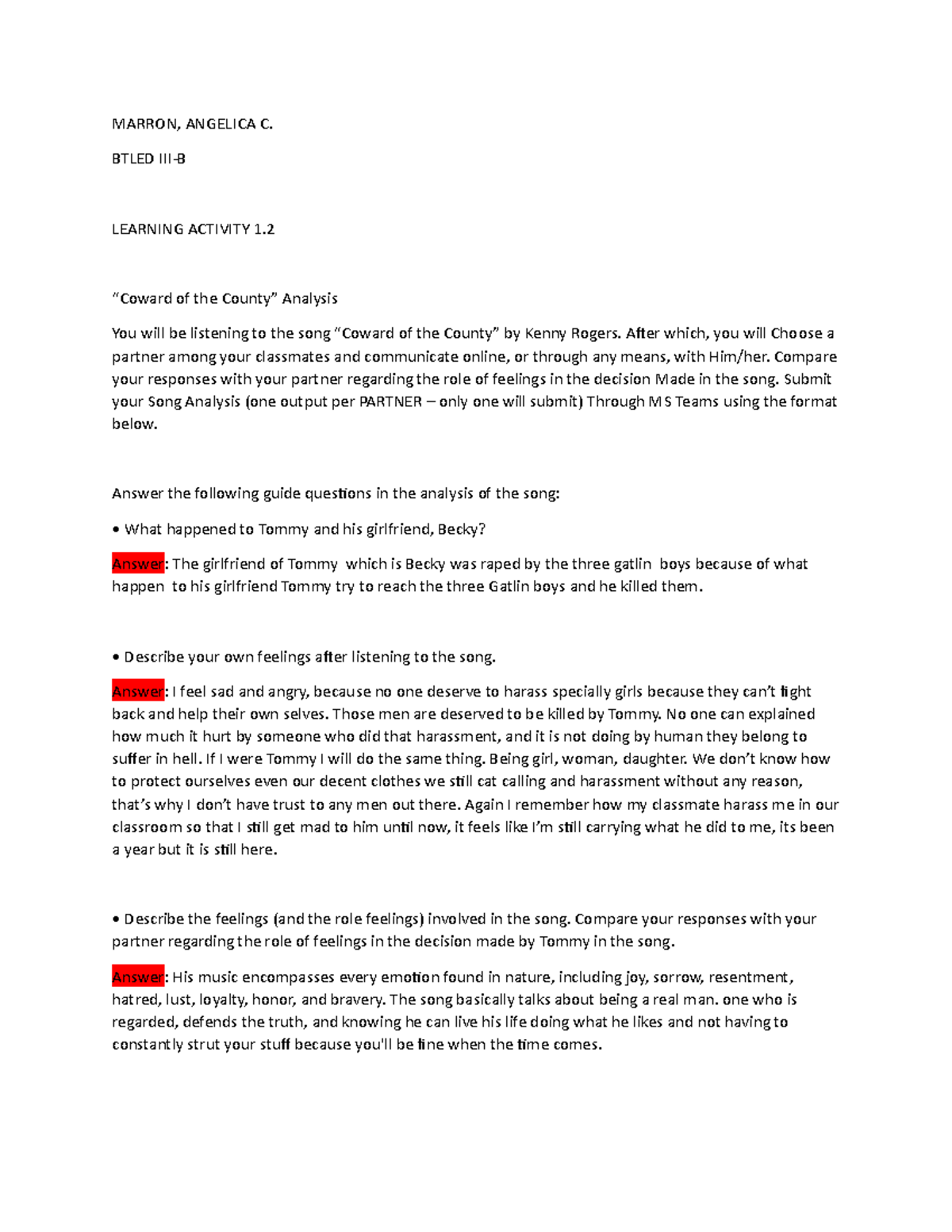 Module 3, Learning Activity 1. 2 Marron, Angelica C - MARRON, ANGELICA C. BTLED III-B LEARNING ...