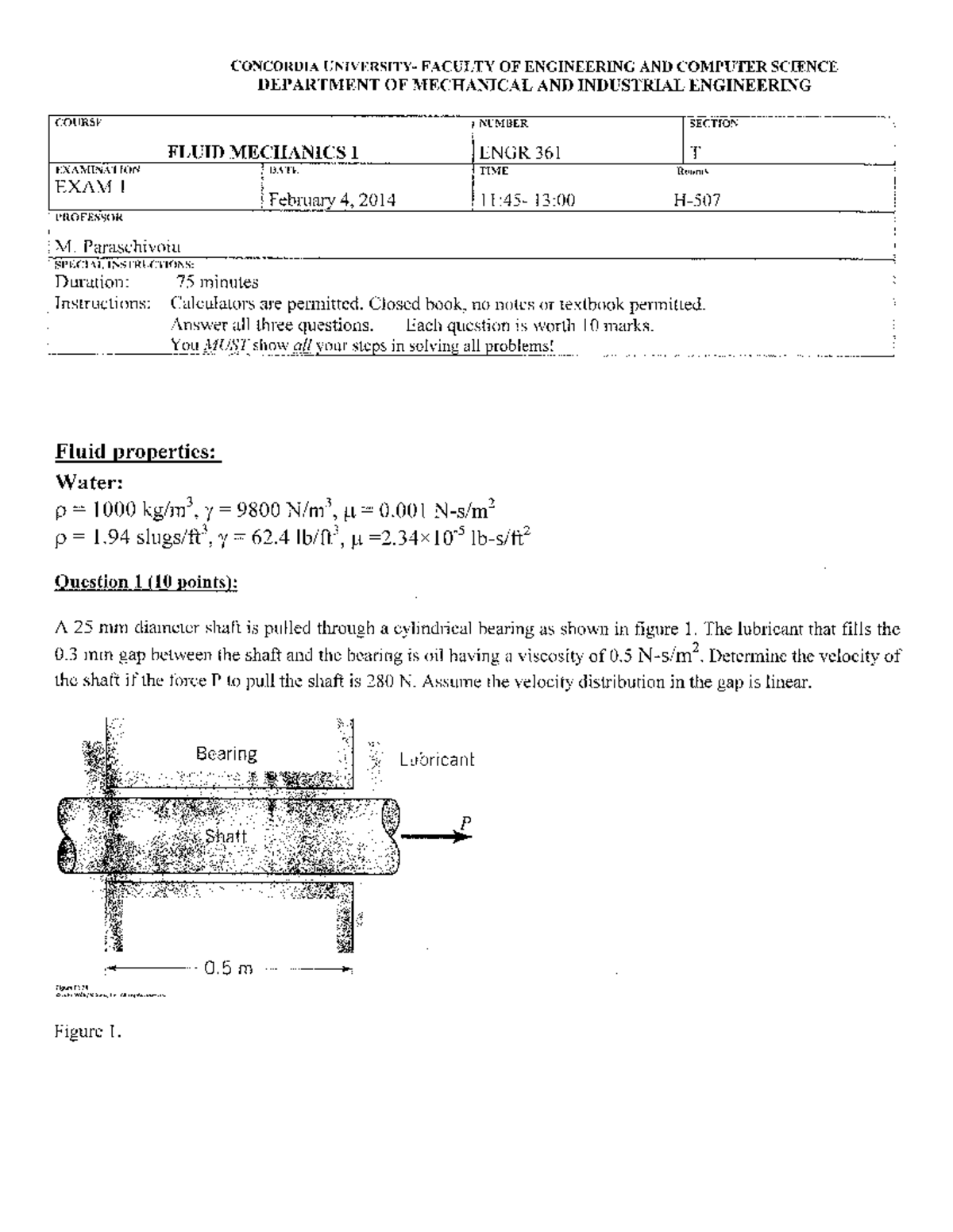 Sample Exam 1ENGR361 - AER 316 - Toronto Met - Studocu