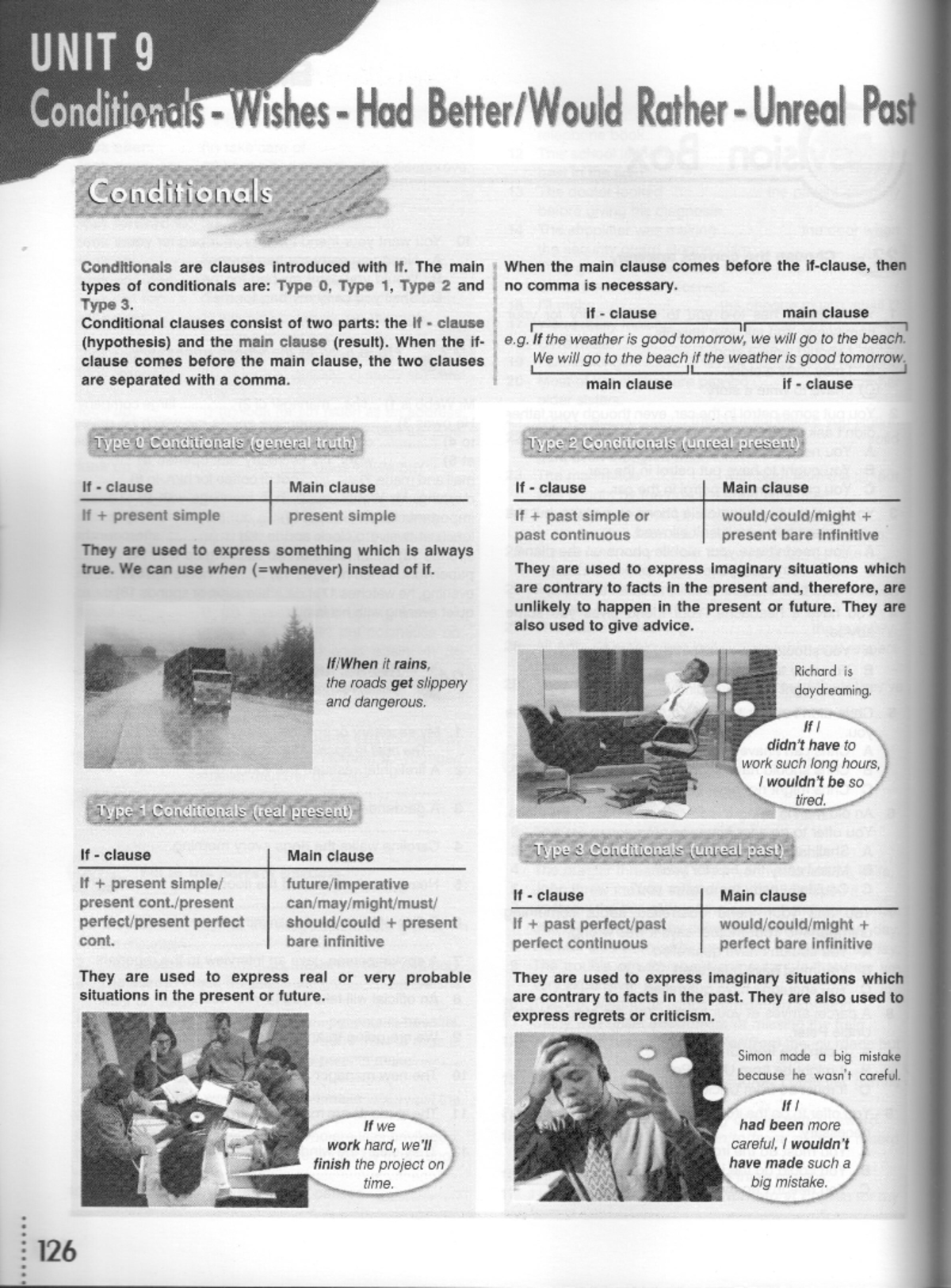 Conditionals - zdania warunkowe - UNIT 9 Conditionals Wishes Had Rather Unreal Past Conditionals ...