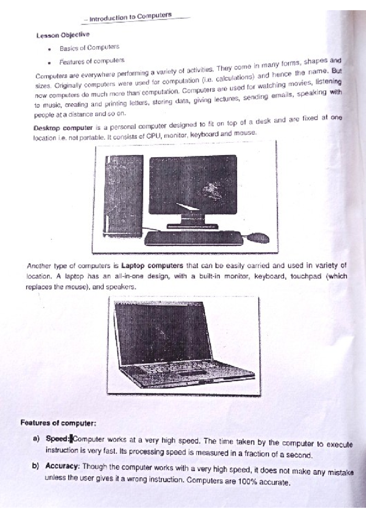 Untitled - Explanation of introduction of computer - Computer class4 ...