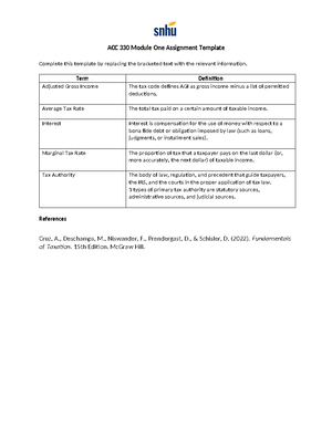 ACC 317 Module Eight Worksheet Template completed - Identify a career ...