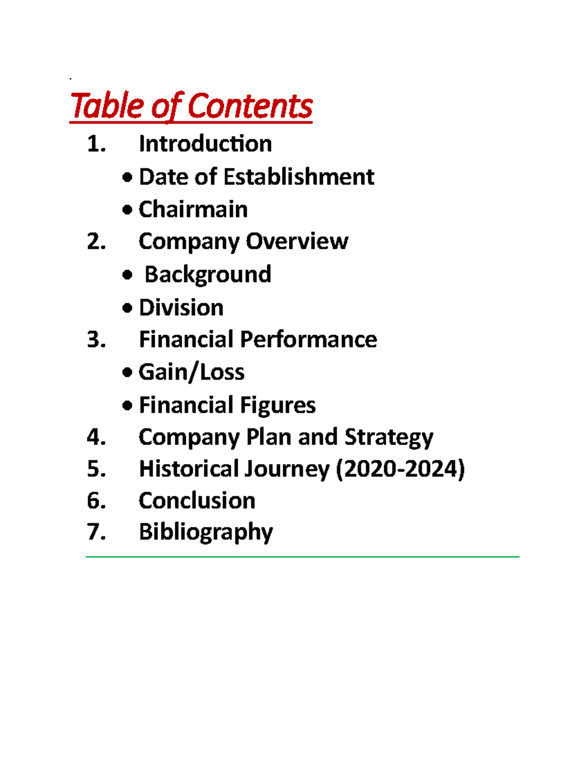 Business Project - . Table of Contents ####### 1. Introduction Date of ...