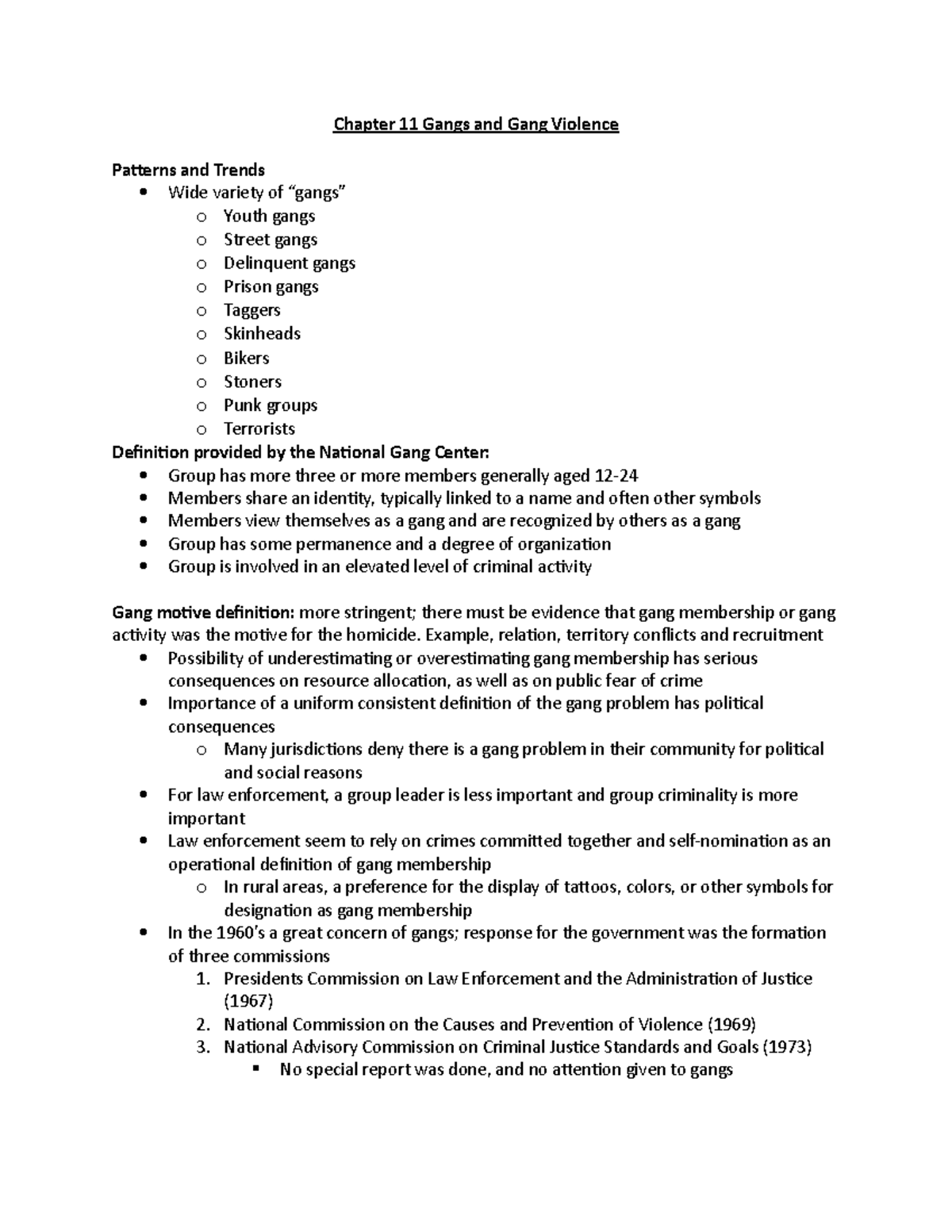 Chapter 11 Gangs and Gang Violence - Chapter 11 Gangs and Gang Violence ...