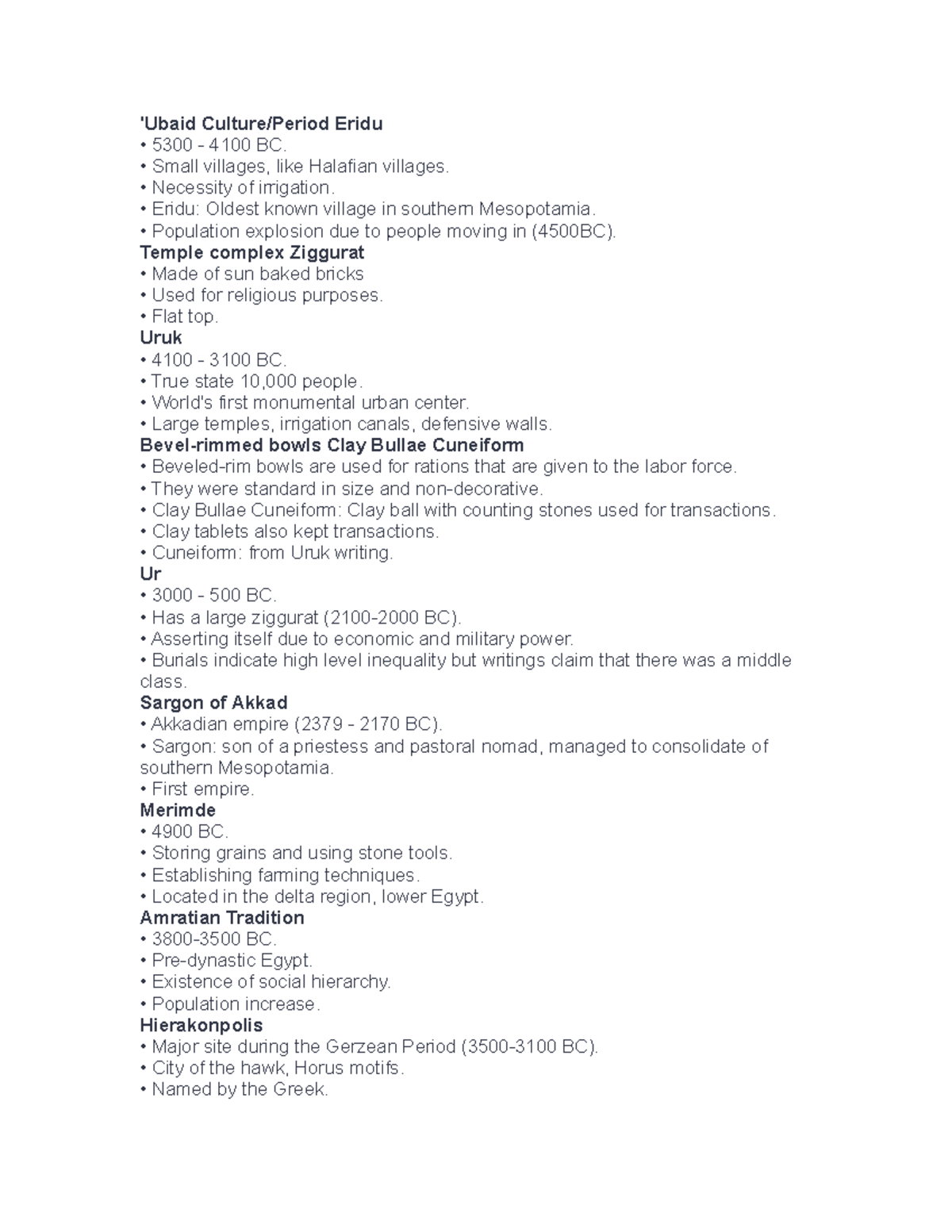 Ubaid Culture - good - 'Ubaid Culture/Period Eridu 5300 - 4100 BC ...