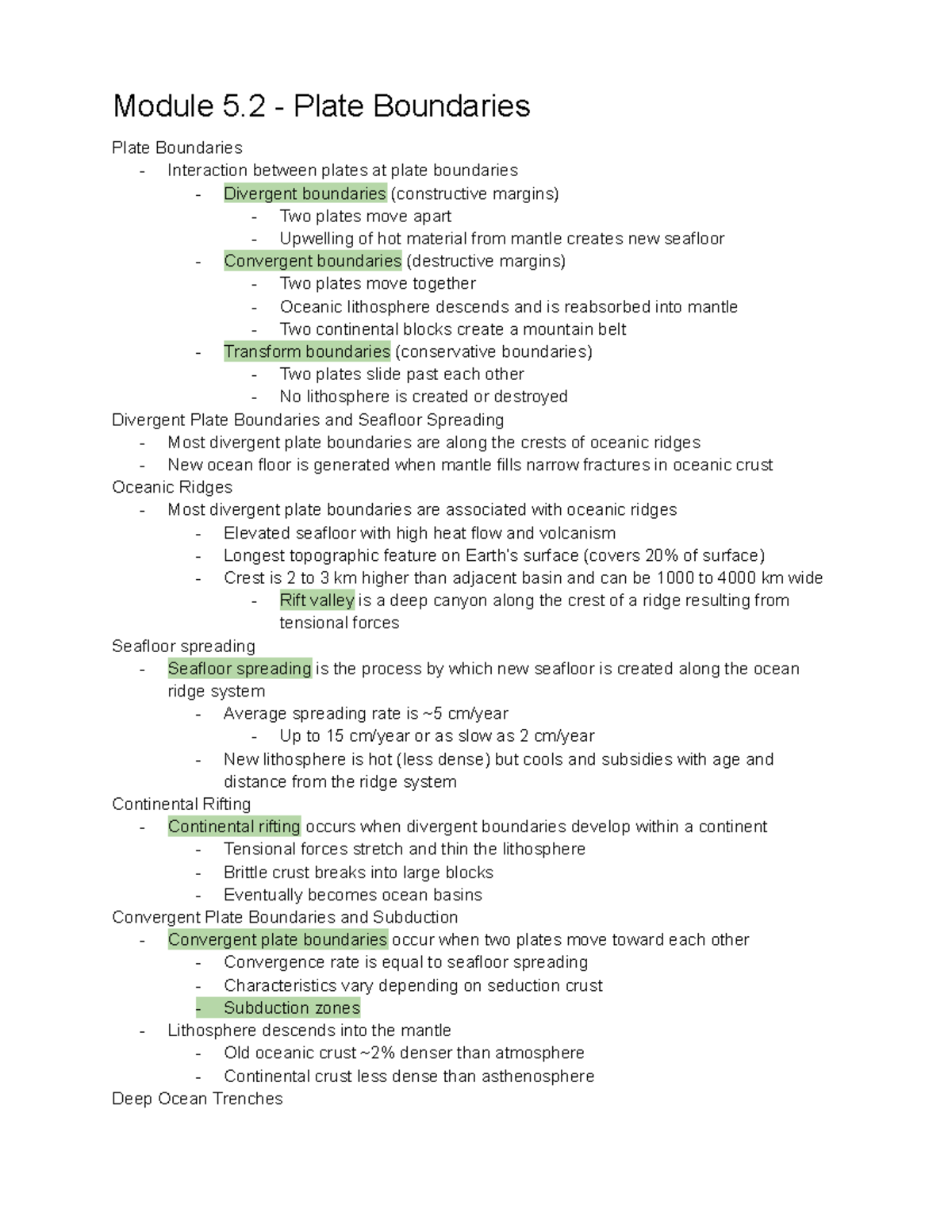 Module 5.2 - Plate Boundaries - Module 5 - Plate Boundaries Plate ...