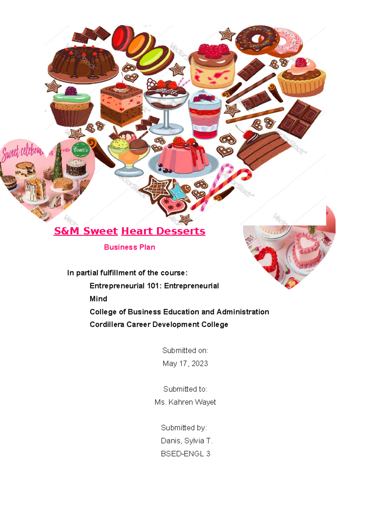 Entrep Business Plan - bbbbb - S&M Sweet Heart Desserts Business Plan ...