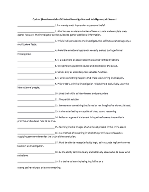 Personal identification - PRE-TEST PERSONAL IDENTIFICATION Name: Course ...