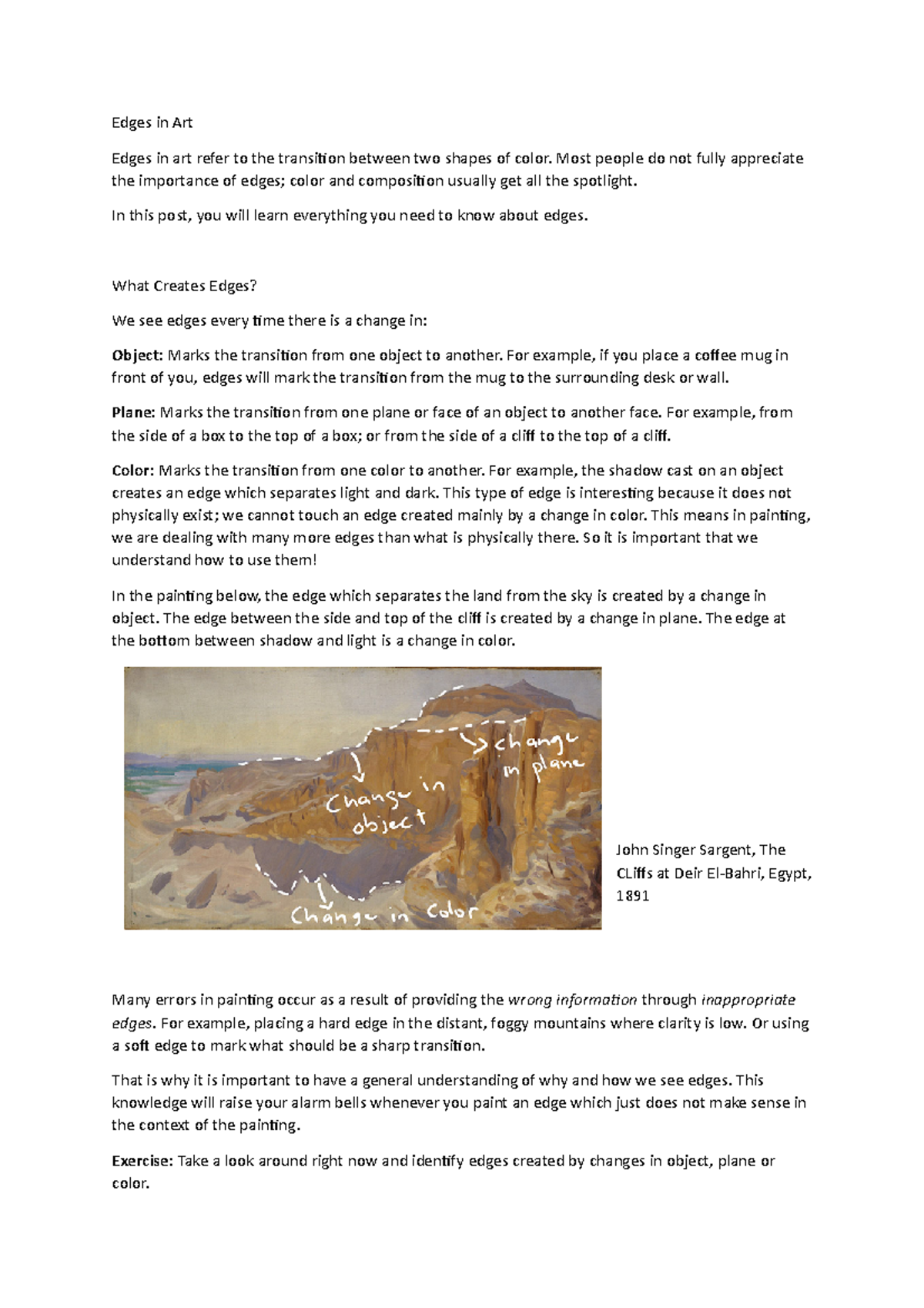 Painting Edges - Edges in Art Edges in art refer to the transition ...