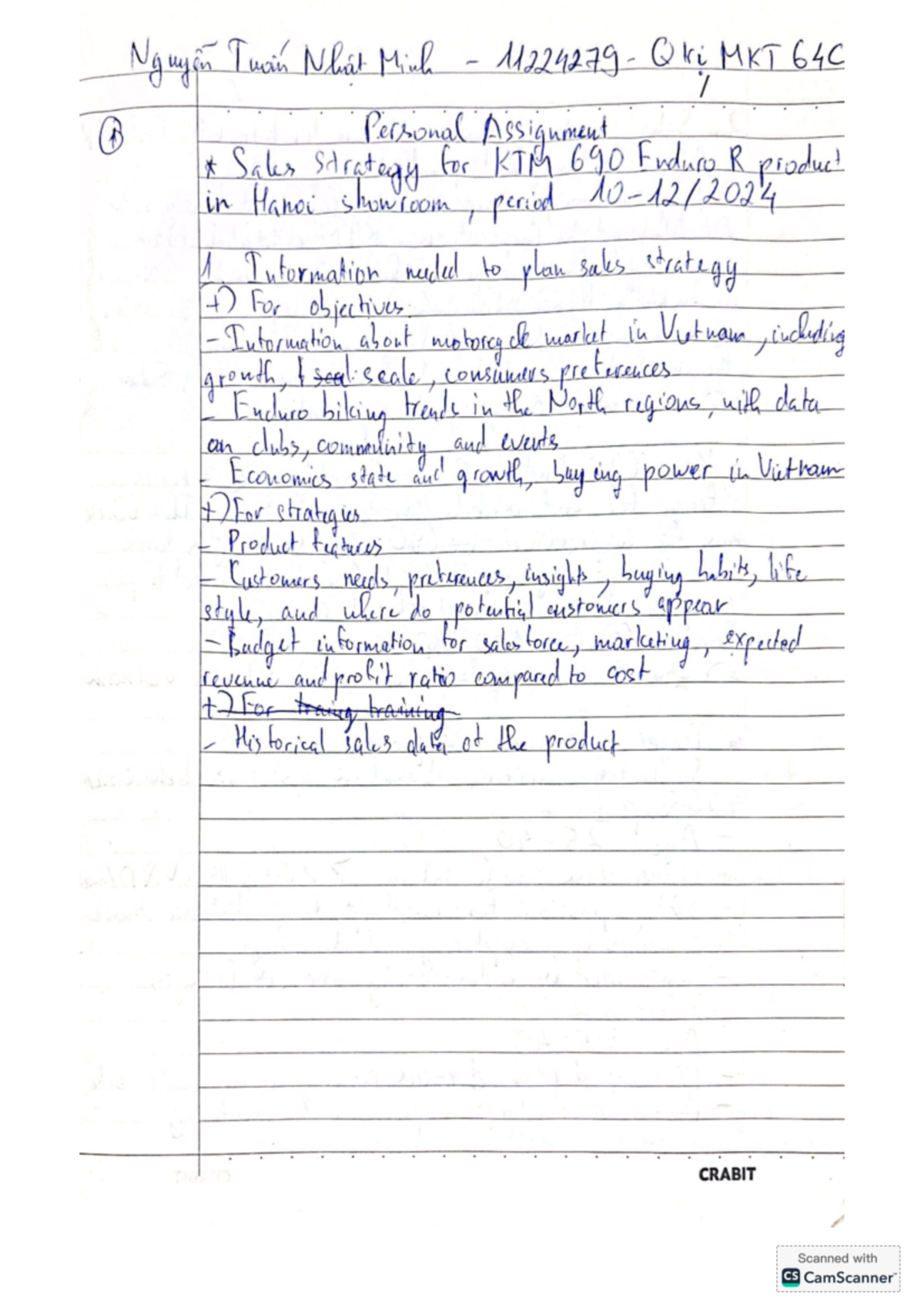 Sales-Assignment - sale - Nguyan Twin Nhat Minh 11224279 Qki MKT 64C 1 ...