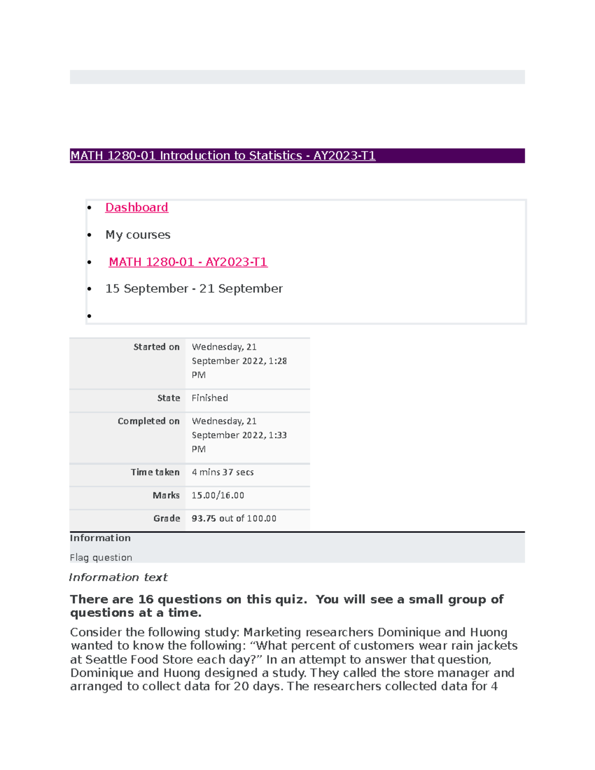 Math 1280 Graded Quiz Uopeople Time Math 1280 01 Introduction To