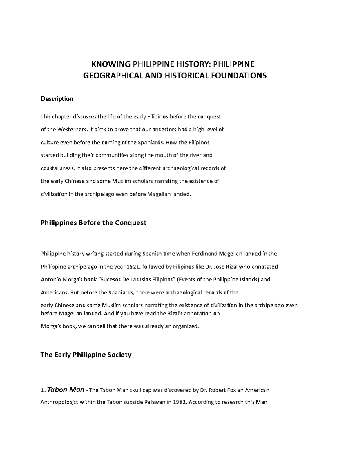 Knowing Philippine History - KNOWING PHILIPPINE HISTORY: PHILIPPINE ...