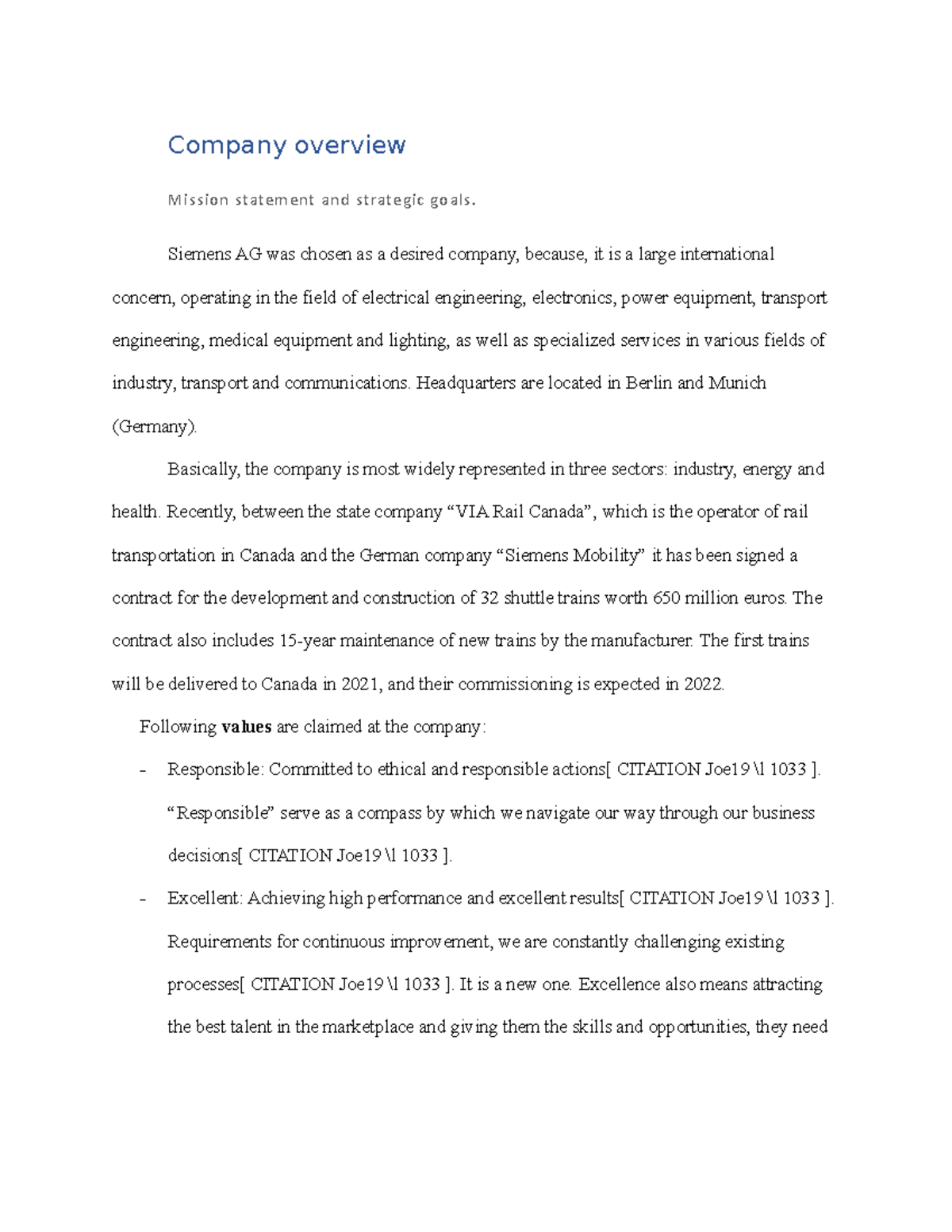 Company overview Training and Development - Company overview Mission ...