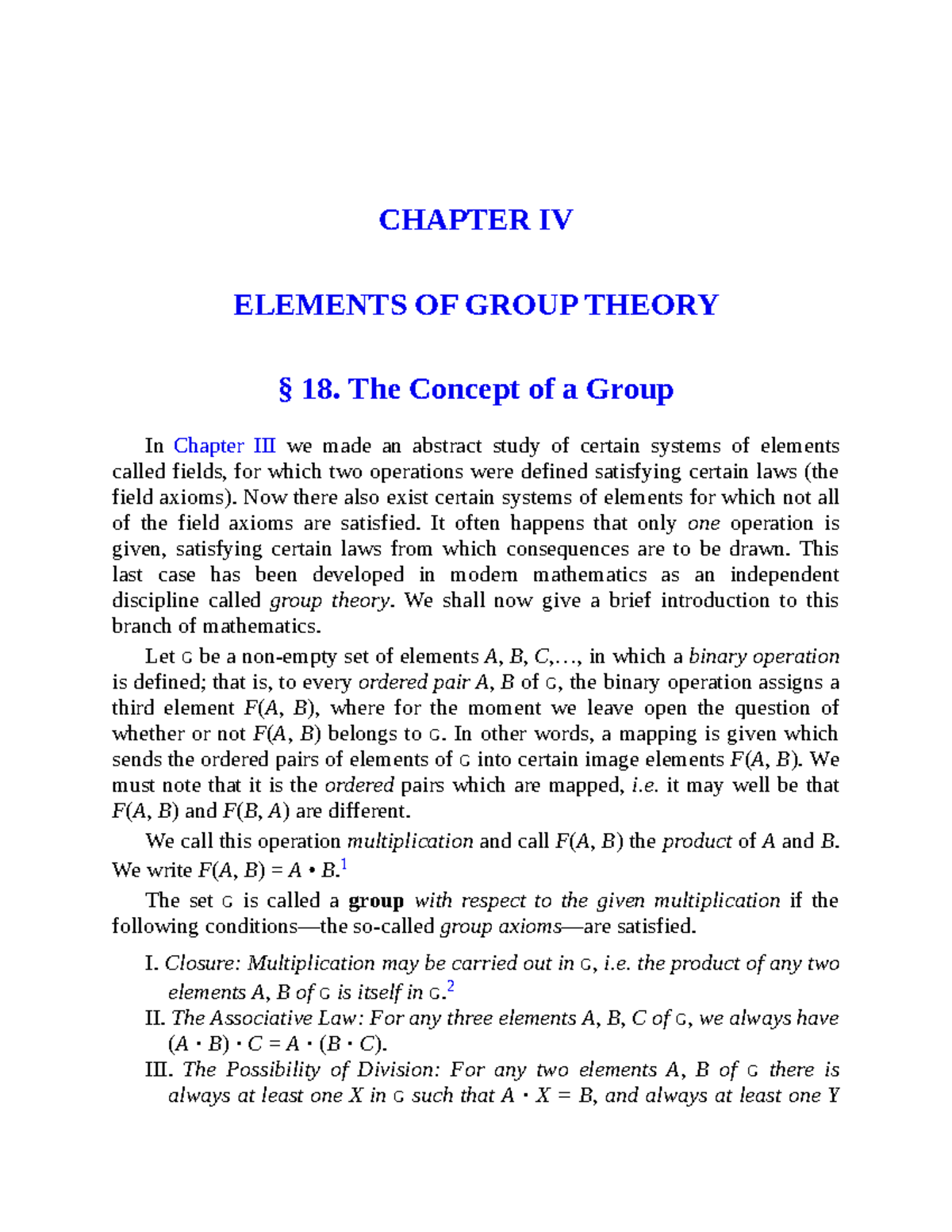 Matrix Theory 5 - 學習資源 - CHAPTER IV ELEMENTS OF GROUP THEORY § 18. The ...
