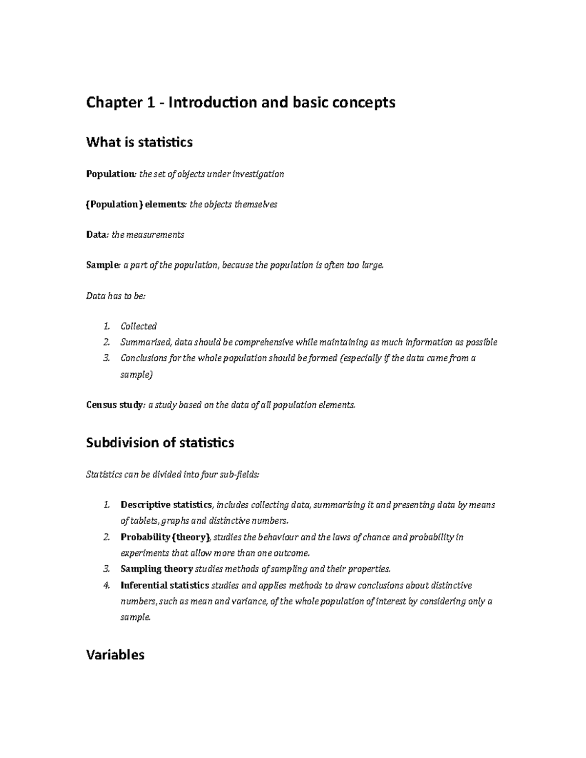 Summary: Chapter 1 - Introduction and basic conceptsrn - Chapter 1 ...