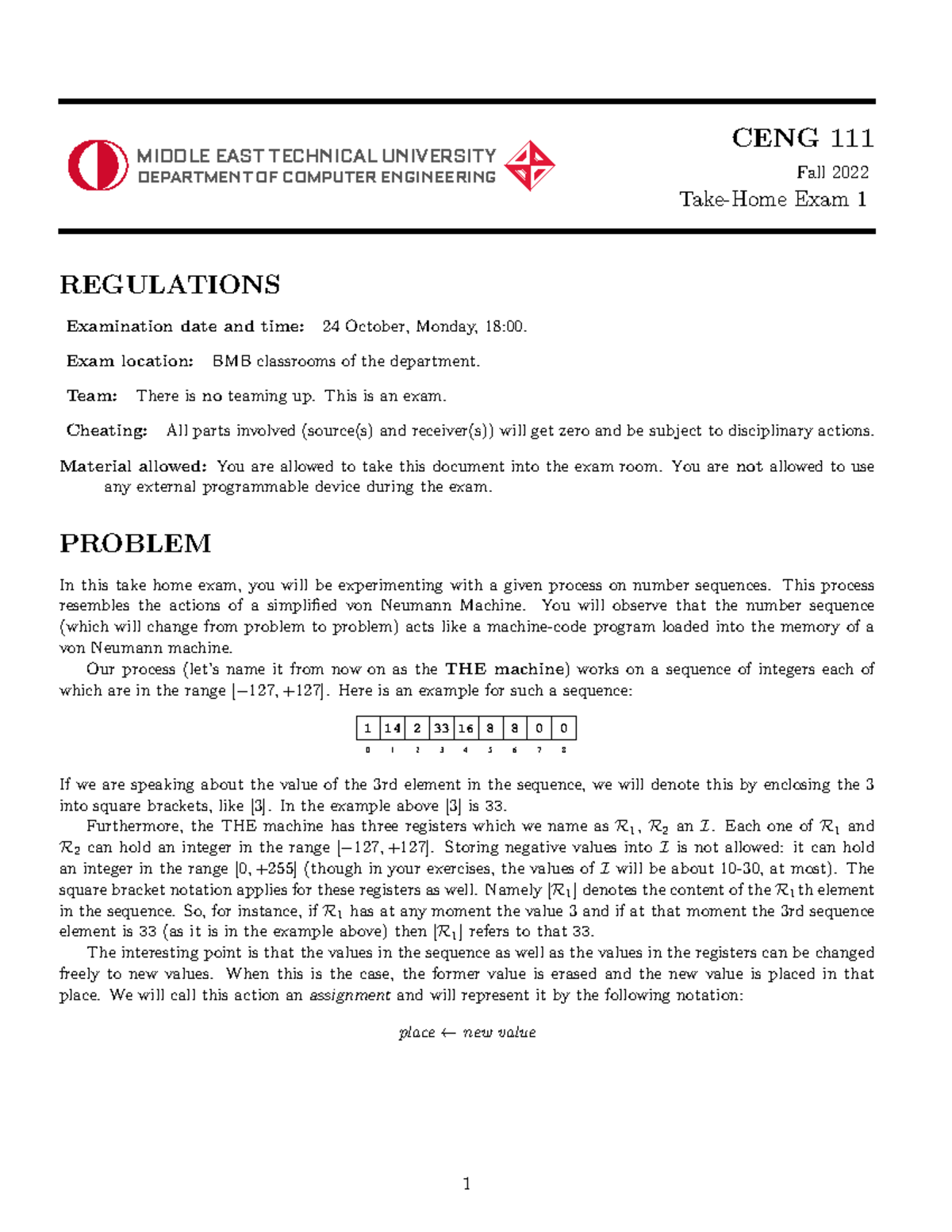 THE1 - fdnnsdfmsfd - DEPARTMENT OF COMPUTER ENGINEERING MIDDLE EAST ...