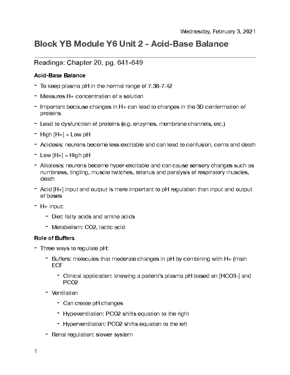 YB Y6 Unit 2 - Dr. Cindy Penney - Wednesday, February 3, 2021 Block YB ...