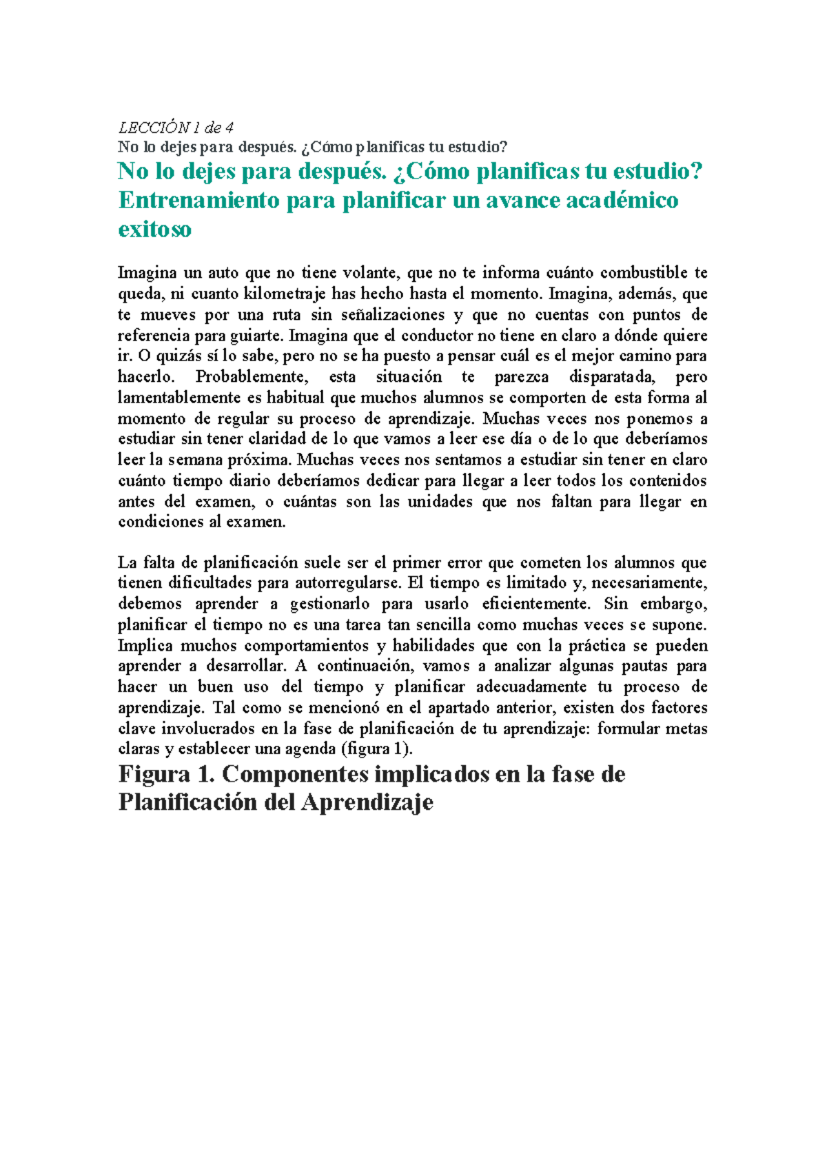 NO LO Dejes PARA DESP - SAAAAAAAA - LECCIÓN 1 de 4 No lo dejes para ...