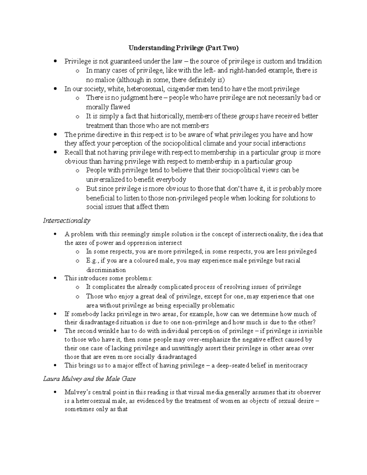 Lesson 16 - Understanding Privilege (Part Two) - Understanding ...