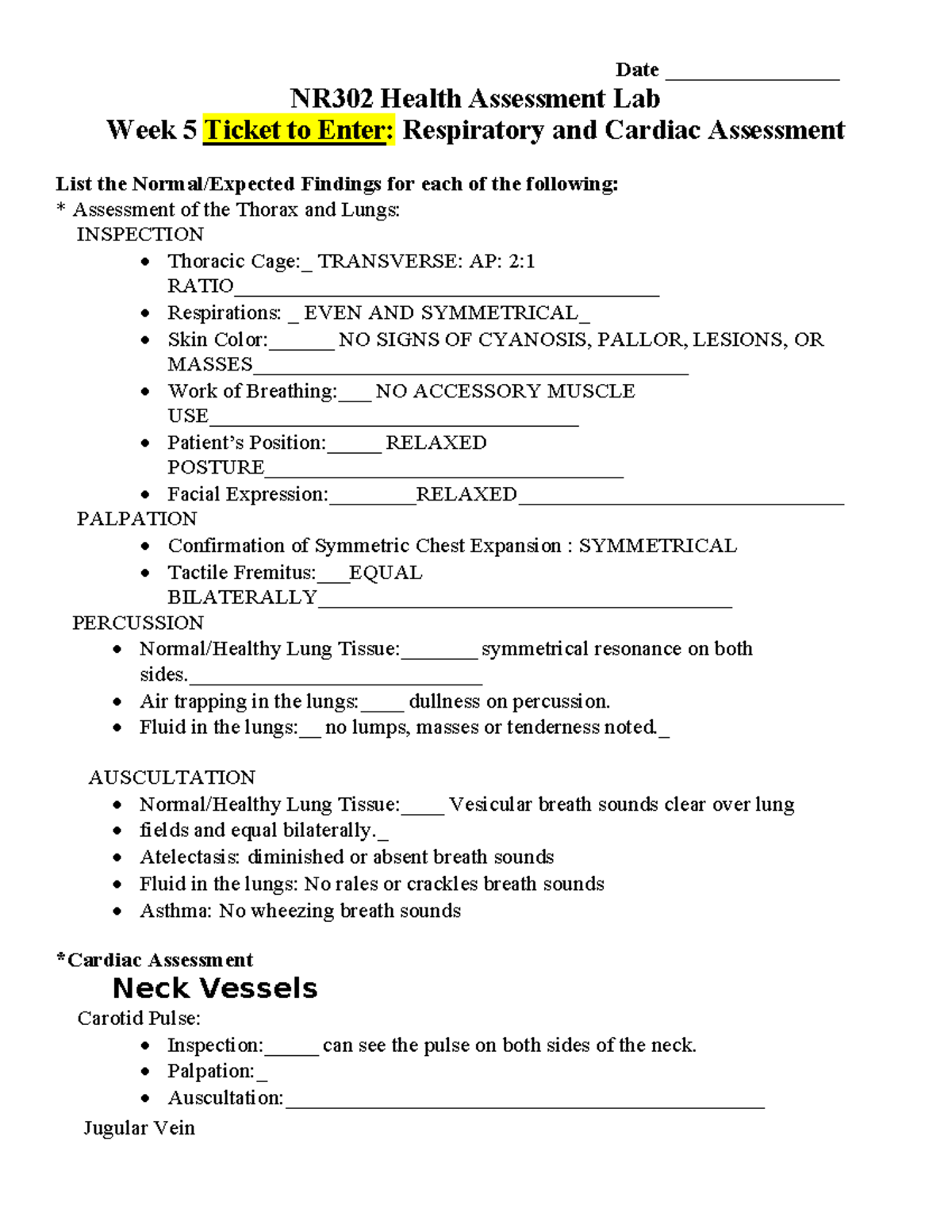 CB594FEE DD48 4CC0 BB06 1F79FF843DB6 - Date ________________ NR302 Health Assessment Lab Week 5 ...
