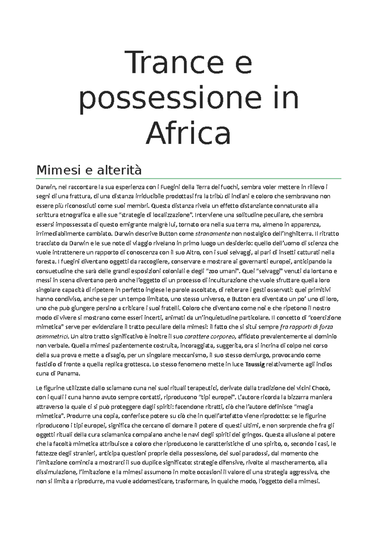 Trance e possessione in Africa - Trance e possessione in Africa Mimesi ...