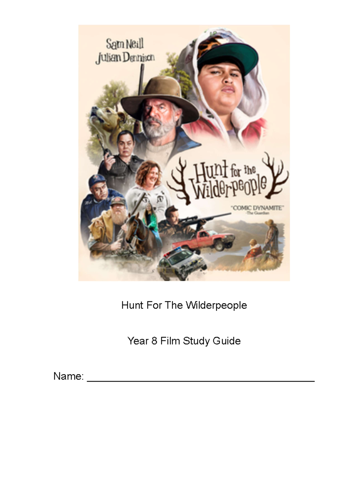 3 - Hunt For The Wilderpeople Student Film Study Guide - Hunt For The ...