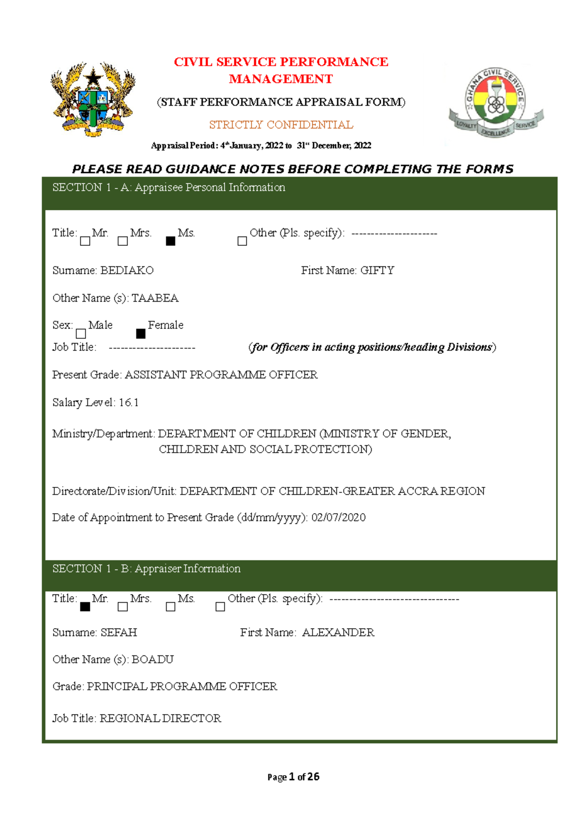 New end of2021 year Taabea - CIVIL SERVICE PERFORMANCE MANAGEMENT ...