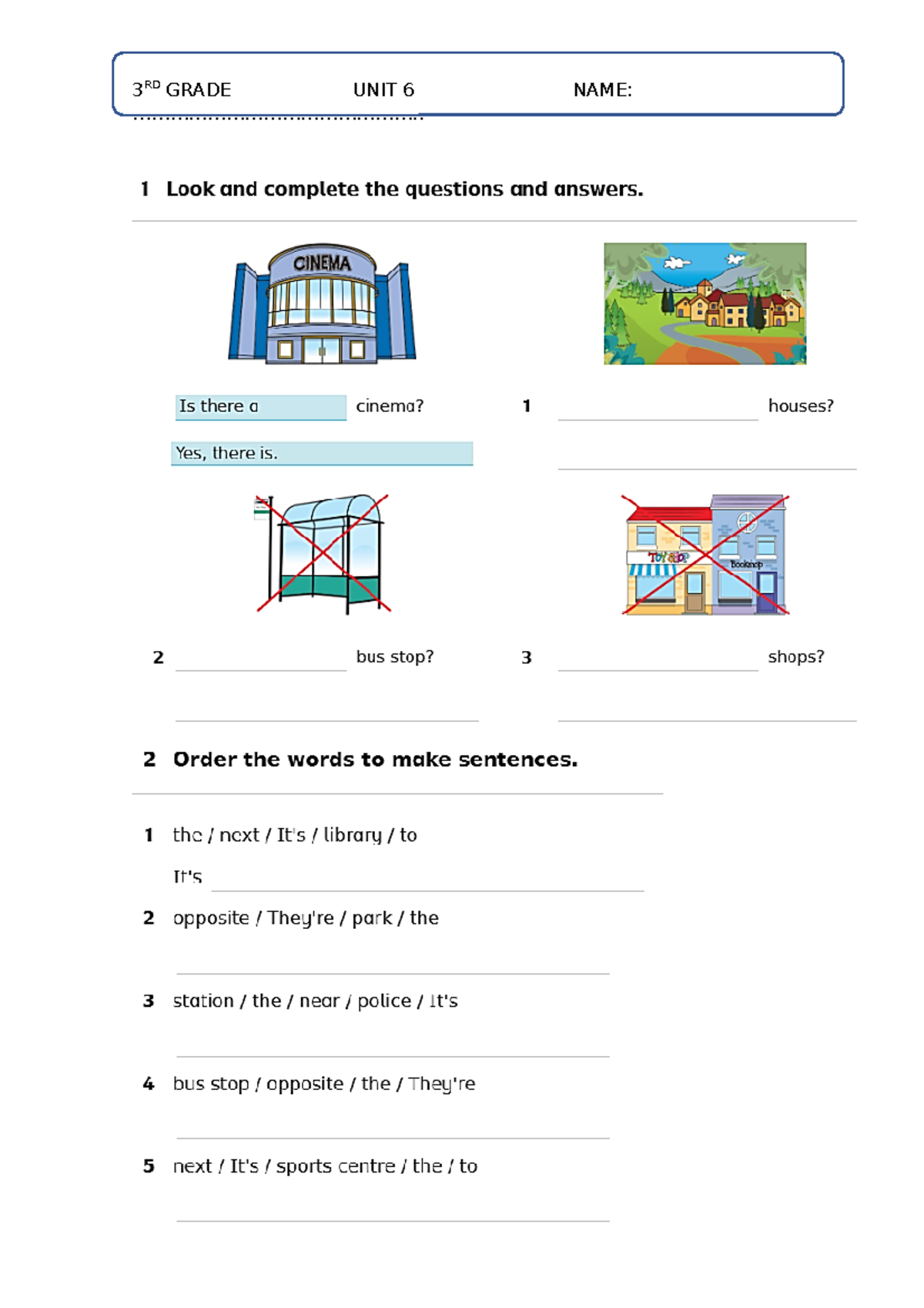 Exam practice - repaso tema 6 3º primaria - Academic English 2, A1 ...