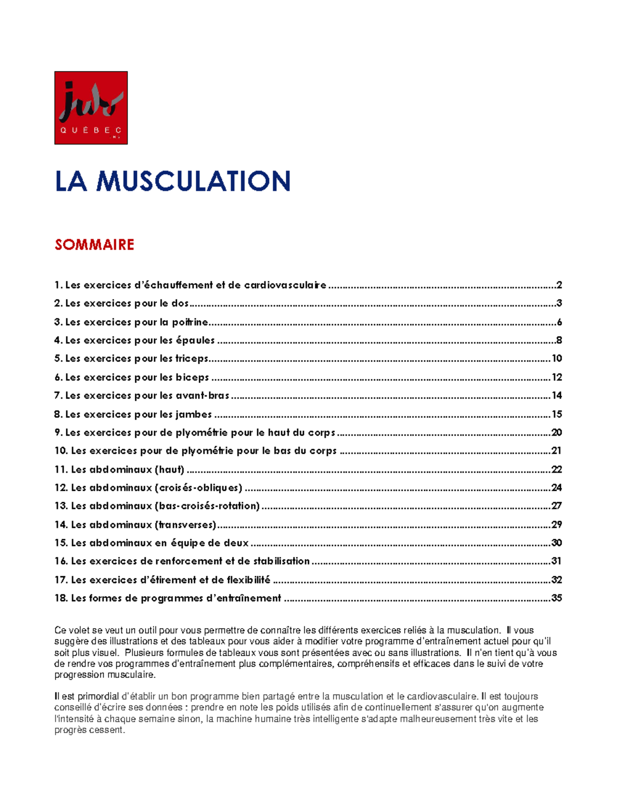Musculation - Jfjfjf - - Studocu