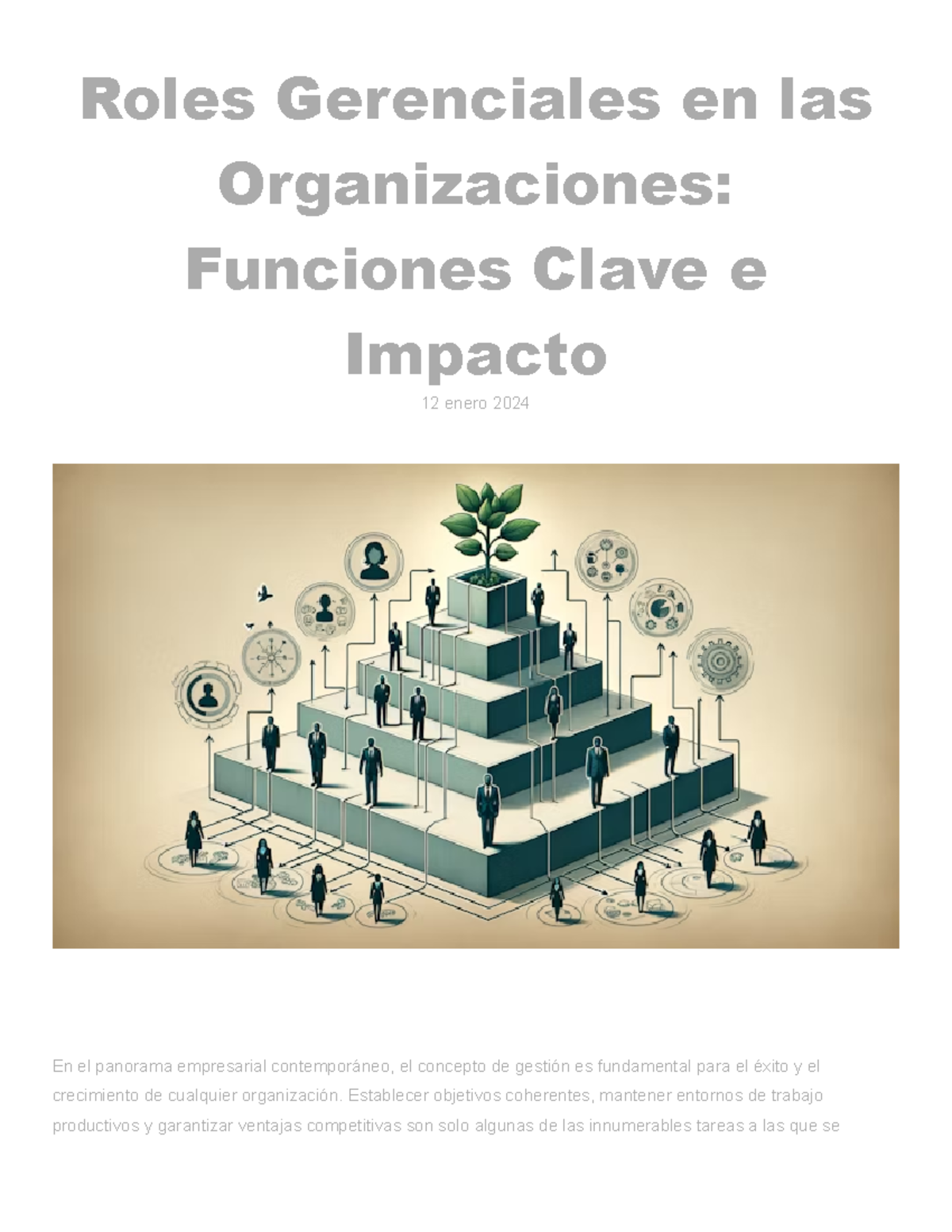 Roles Gerenciales en las Organizaciones Funciones Clave e Impacto - Roles Gerenciales en las ...