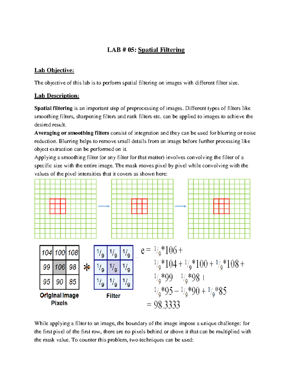 Lab 5 - bài tập - LAB # 05: Spatial Filtering Lab Objective: The ...
