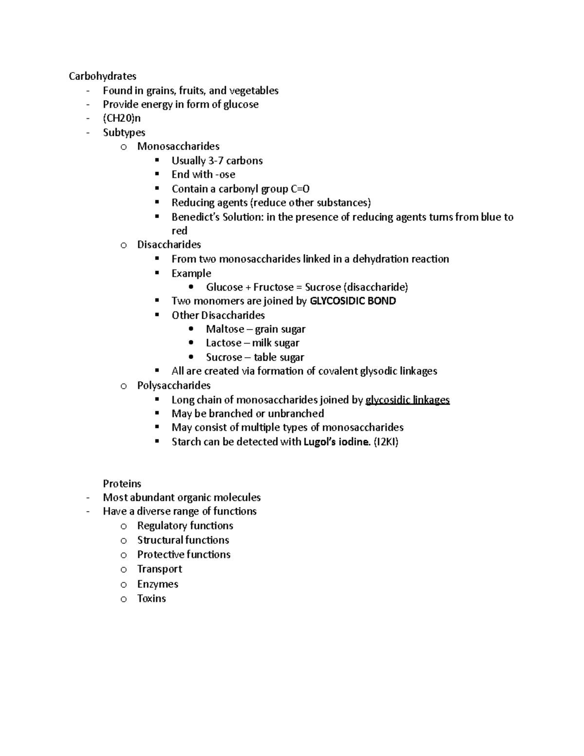 Lab 2 biology - Carbohydrates - Found in grains, fruits, and vegetables ...