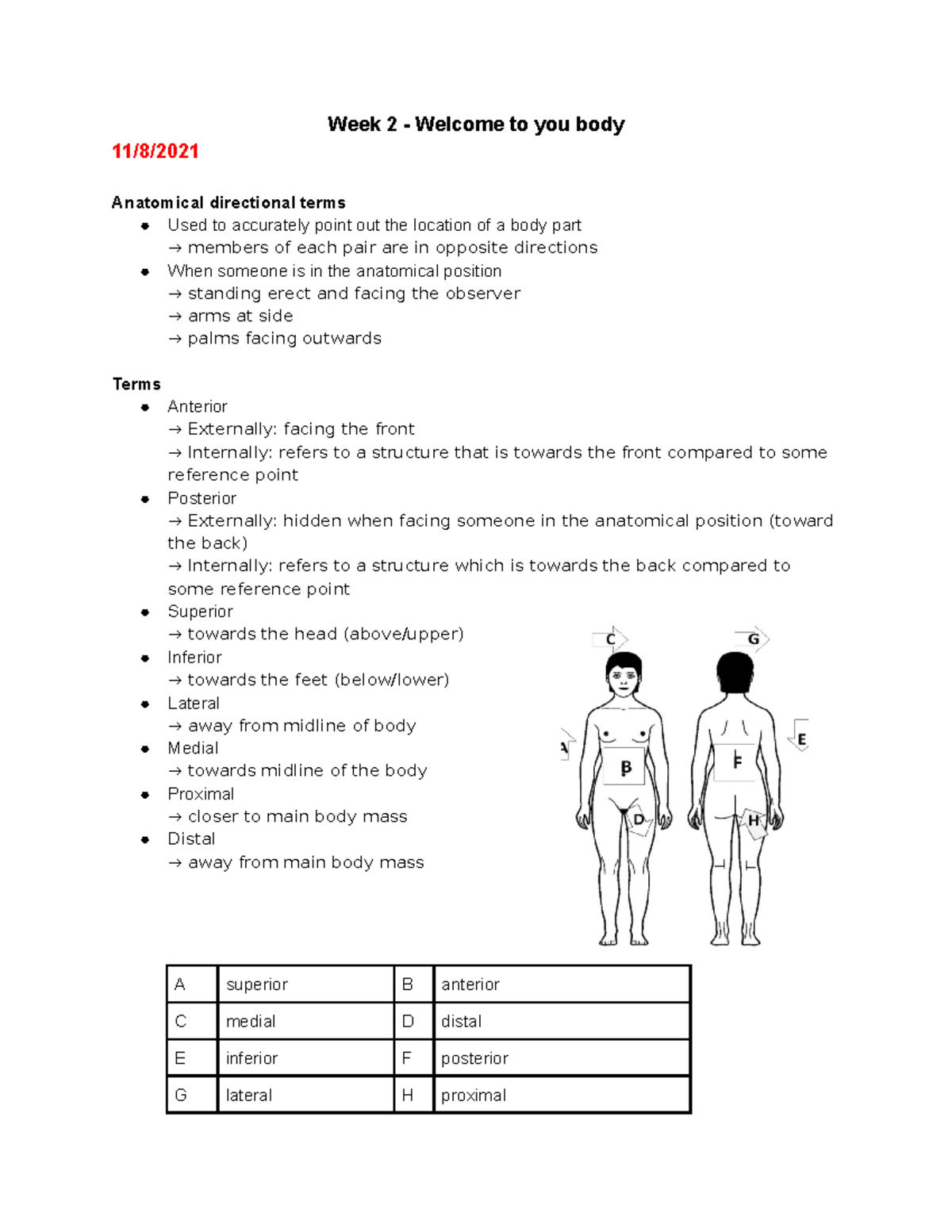 HAP Prac wk2 - Practice questions and labeling of human body - Week 2 ...
