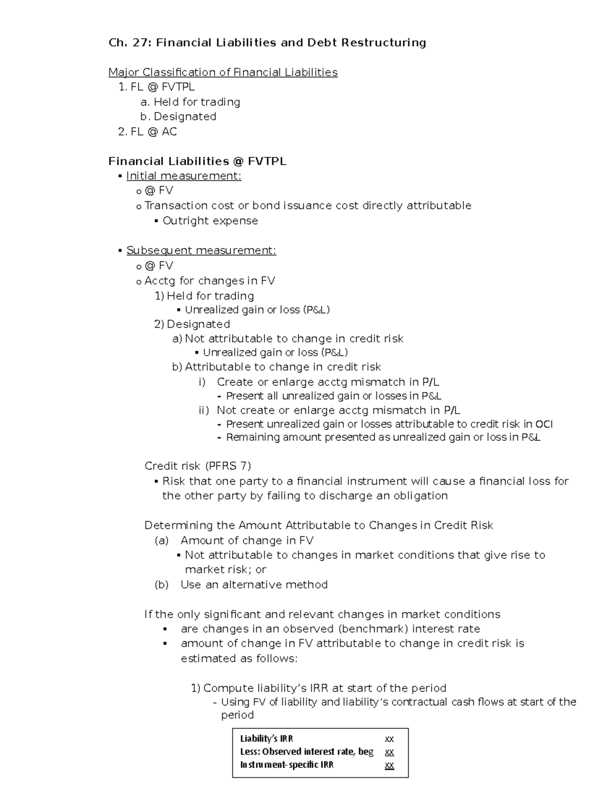 Audit Ch27 - Anonymous - BSAcccountancy - Studocu