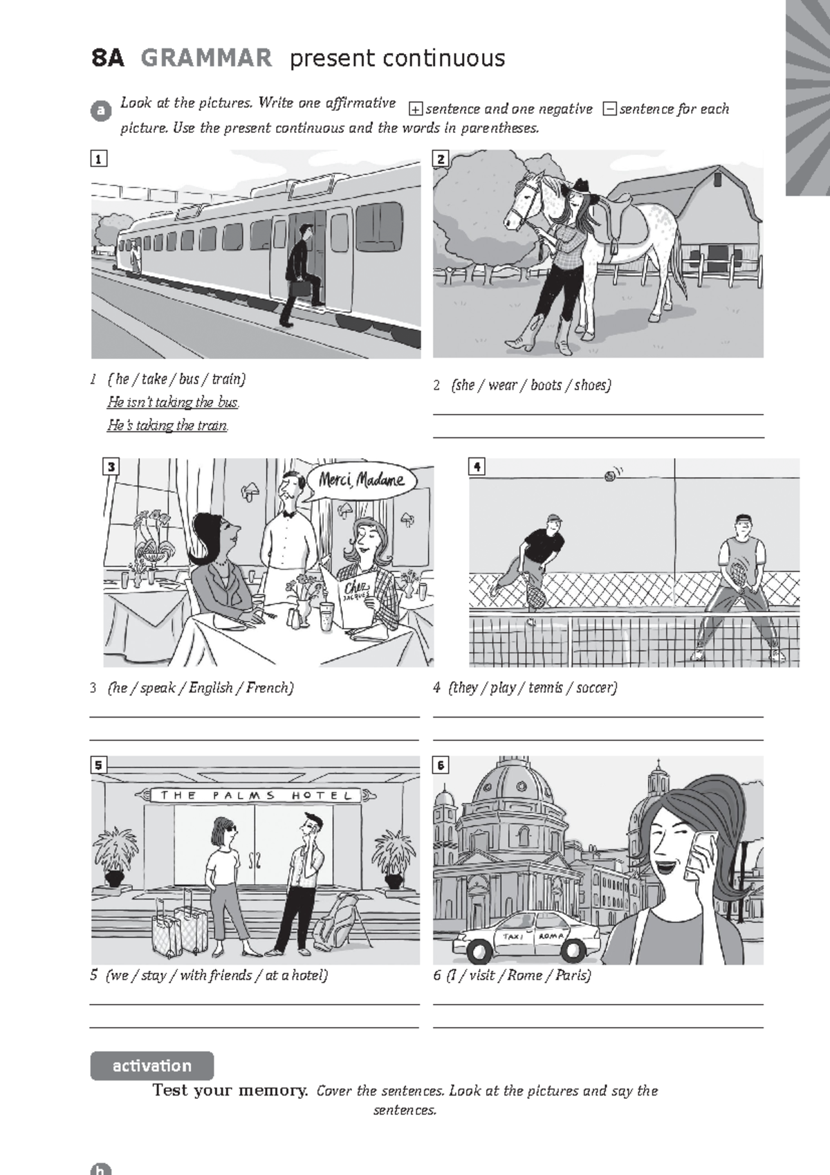 Grammar File8 - granmar - a + – 1 2 3 4 5 6 activation 8A GRAMMAR ...