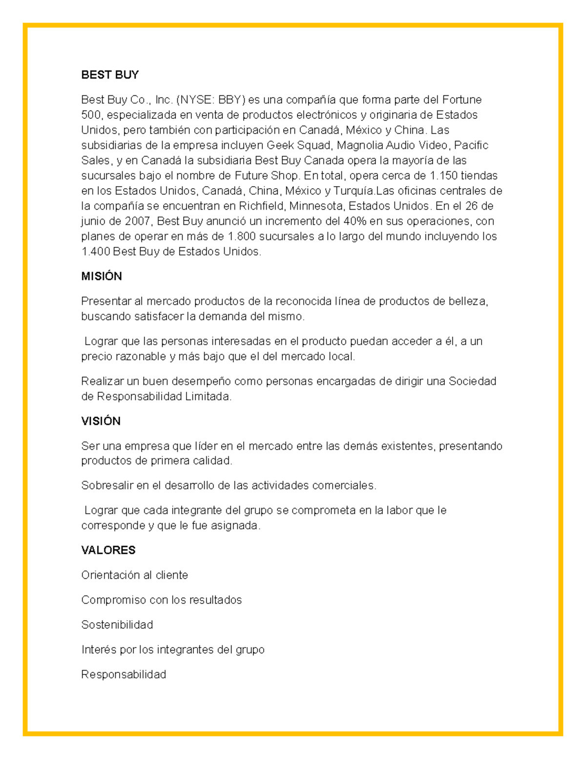 BEST BUY - Historia de Best Buy - BEST BUY Best Buy Co., Inc. (NYSE ...