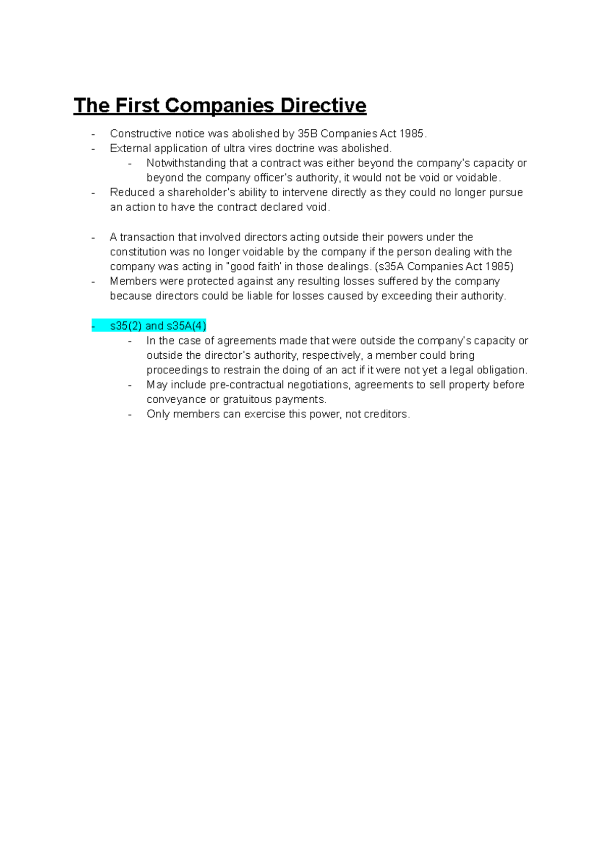 The First Companies Directive - The First Companies Directive ...