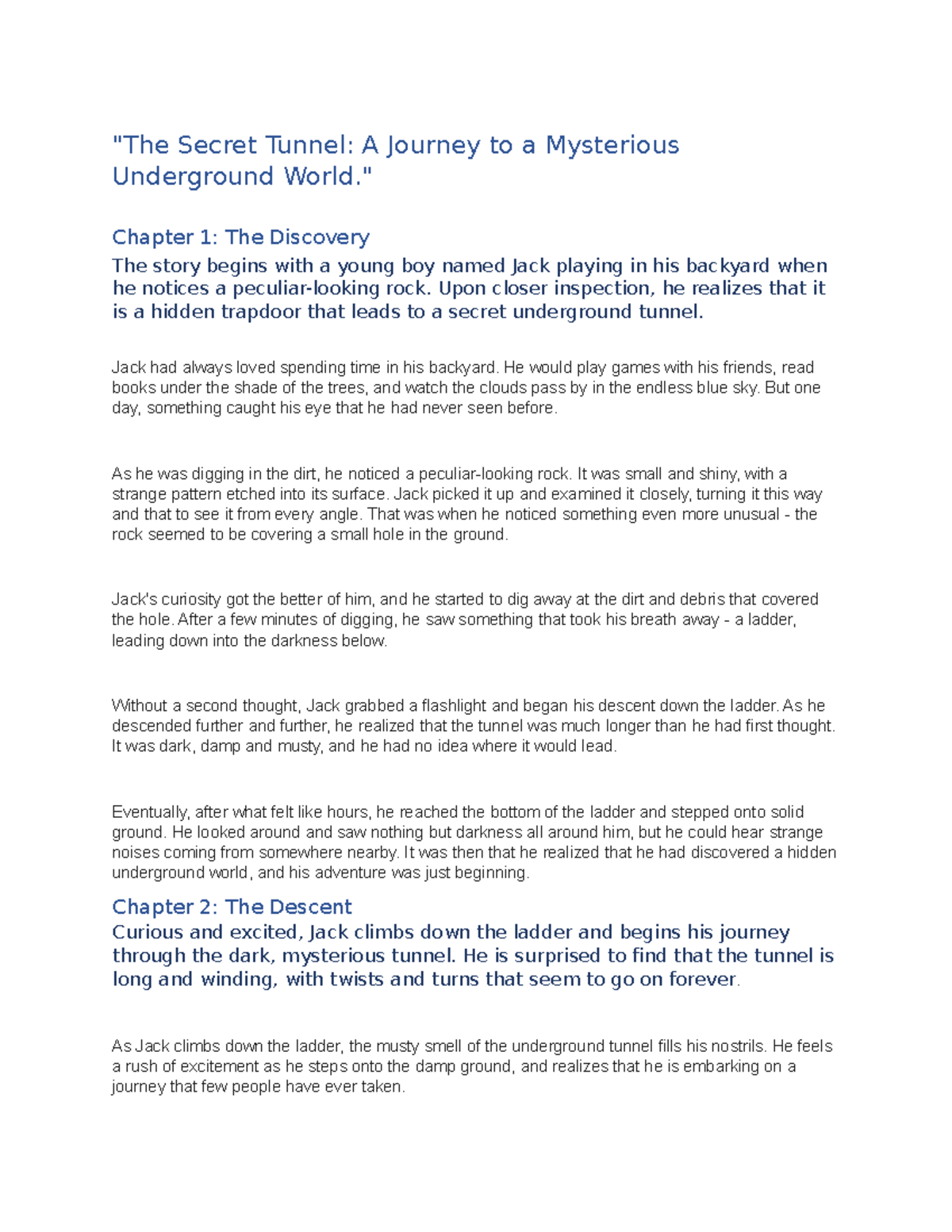 The Secret Tunnel - "The Secret Tunnel: A Journey to a Mysterious ...