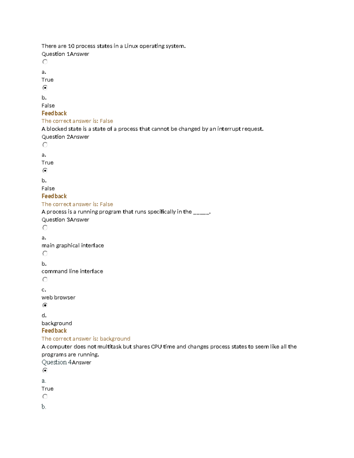 CS 2301 self quiz unit 2 - CS 2301 self-quiz unit 2 - There are 10 ...