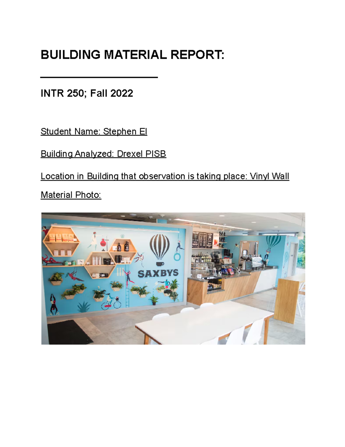 Material+Report +Wall+Coverings - BUILDING MATERIAL REPORT ...