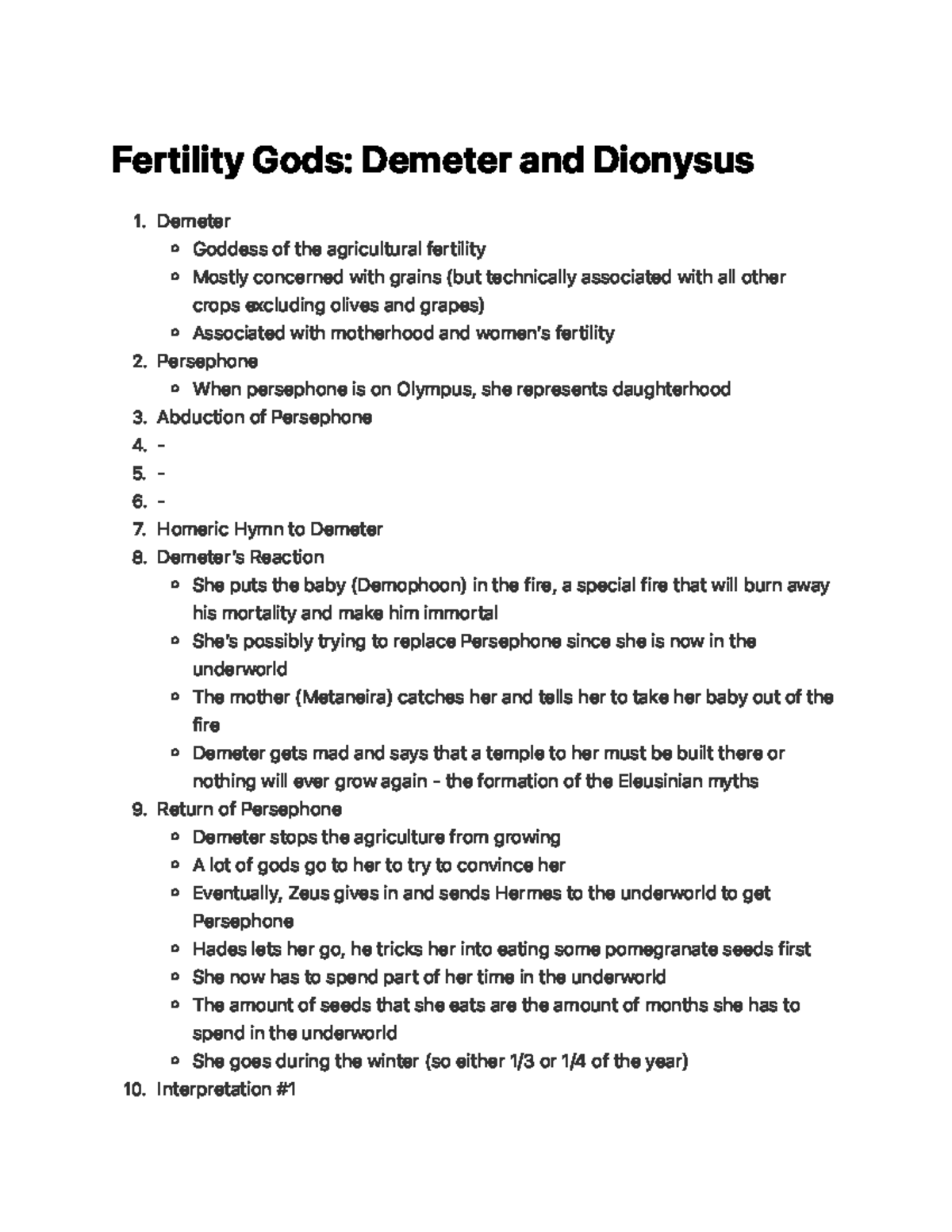 Fertility Gods Demeter and Dionysus - Fertility Gods: Demeter and ...