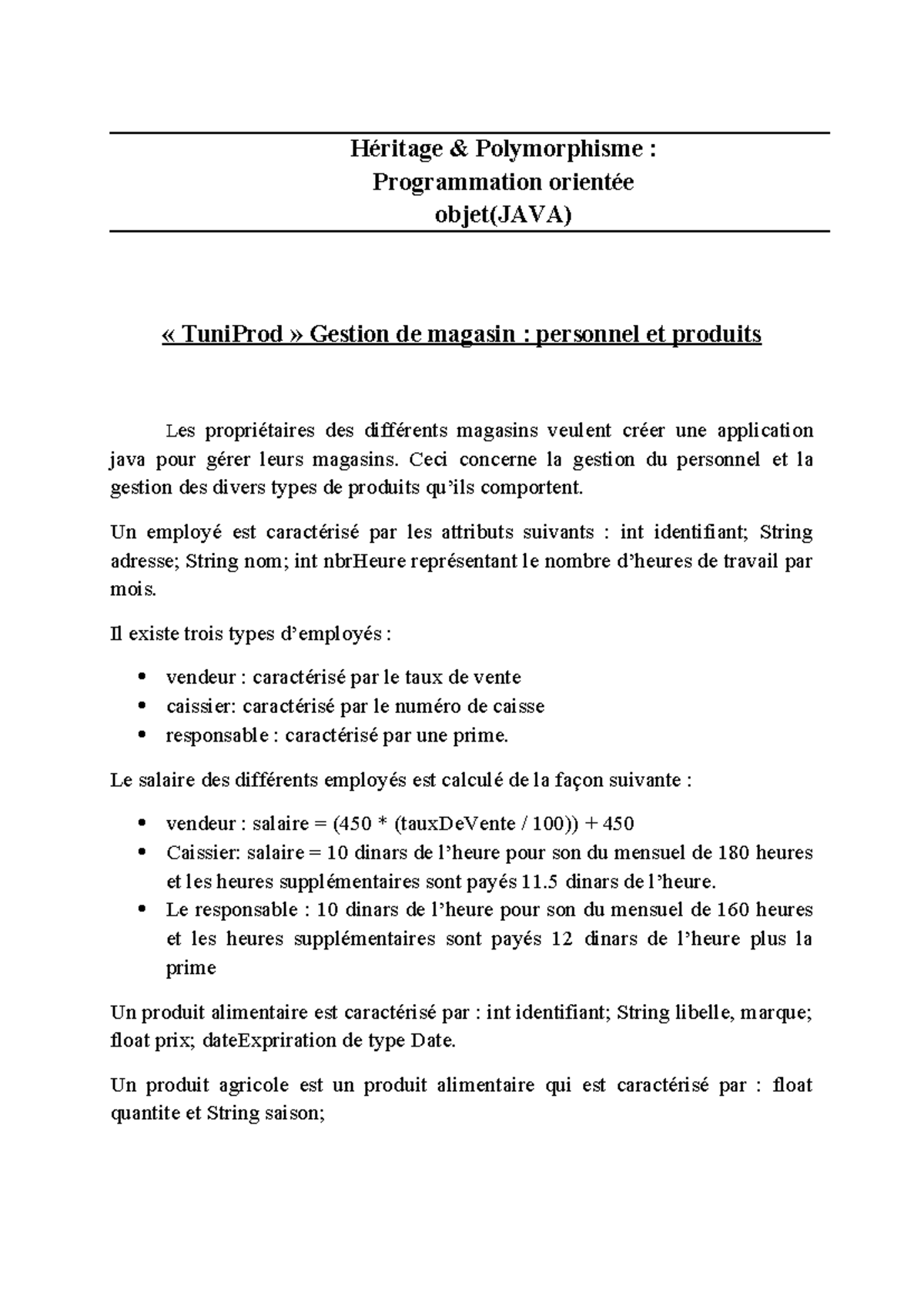 Série polymorphisme - Héritage & Polymorphisme : Programmation orientée ...